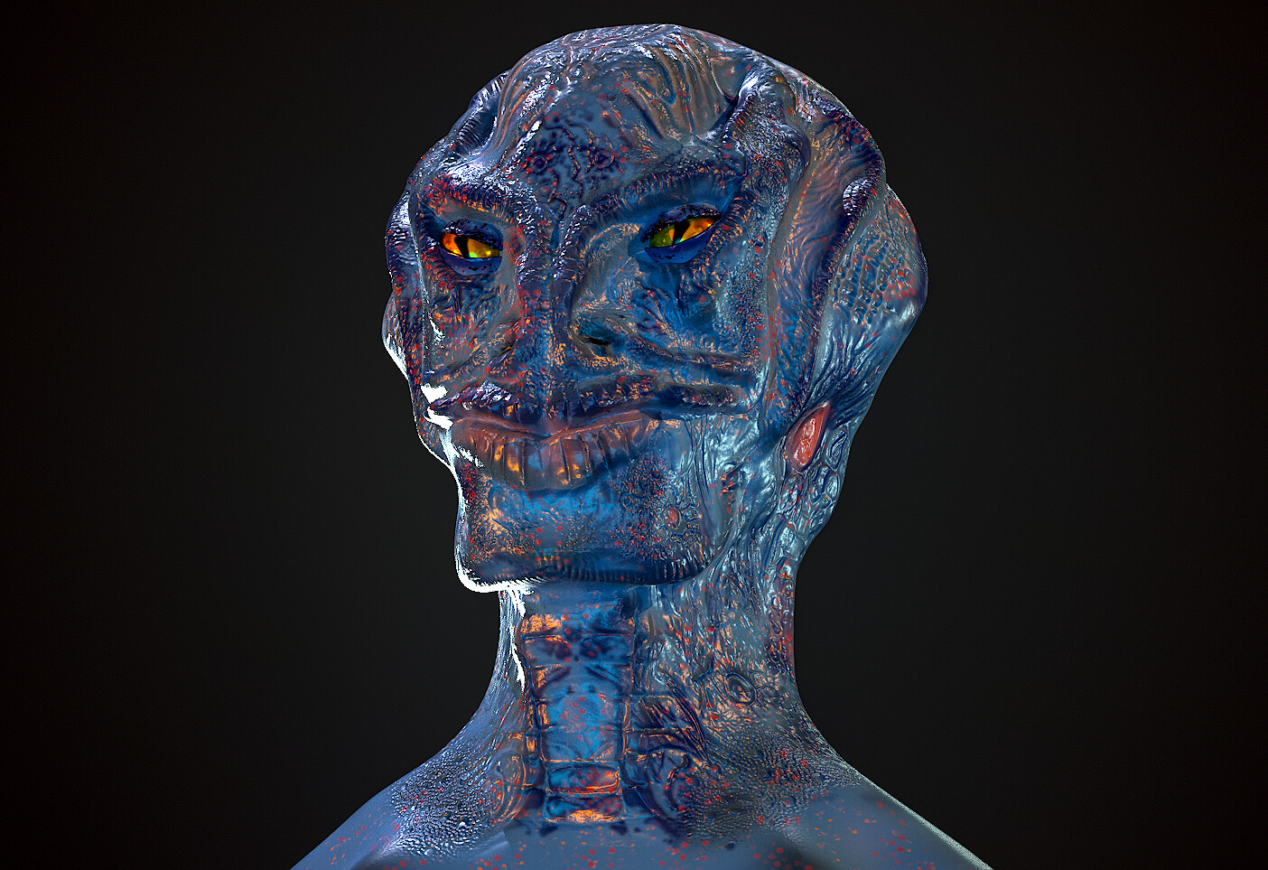 ArtStation - Sculpting practice - Alien head