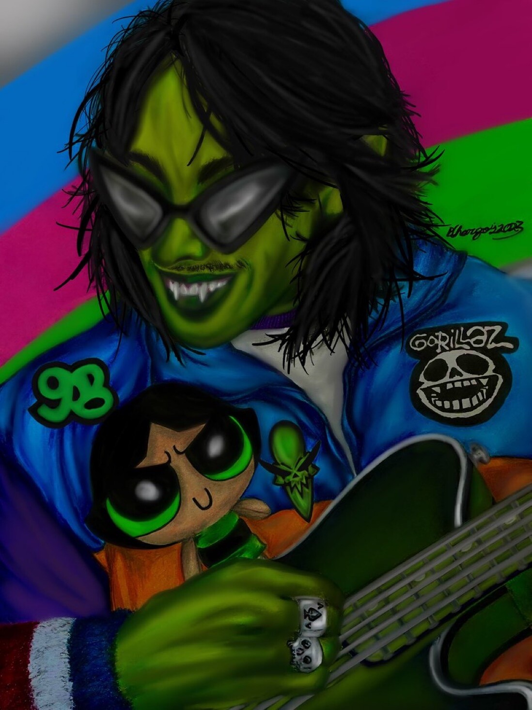 ArtStation - Ace D. Copular: Powerpuff Girls & Gorillaz Tribute