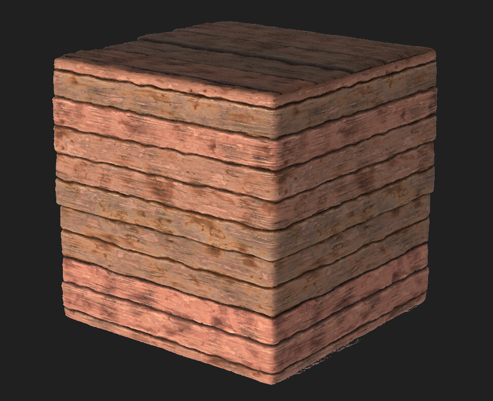 ArtStation - Worn Wood Plank - Designer Material