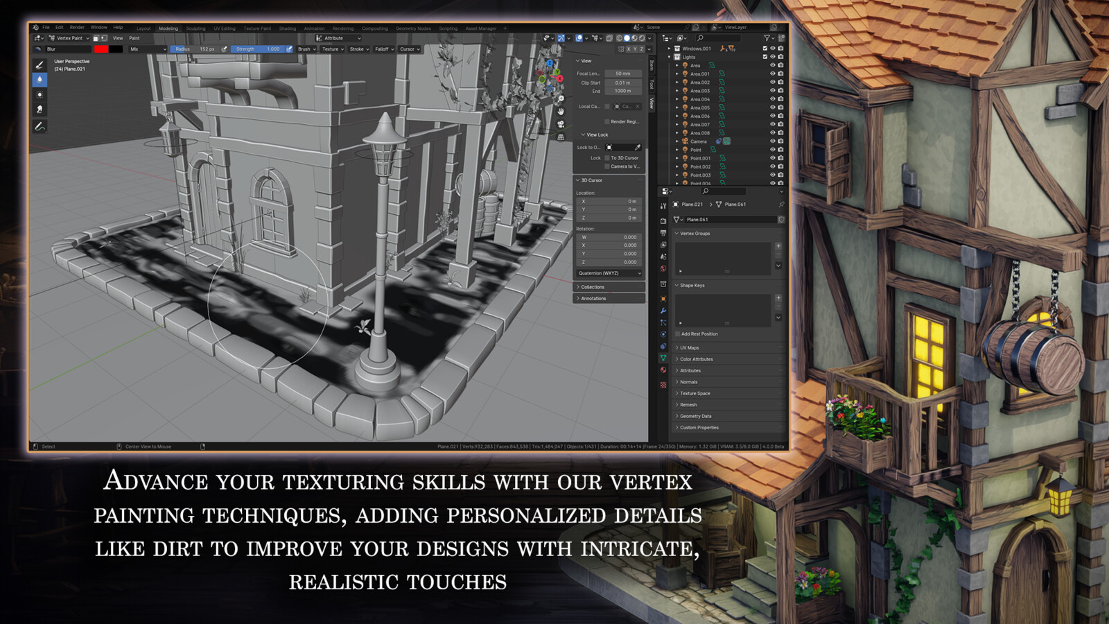 3D Tudor - Blender 4 Creator Course Stylized 3D Models