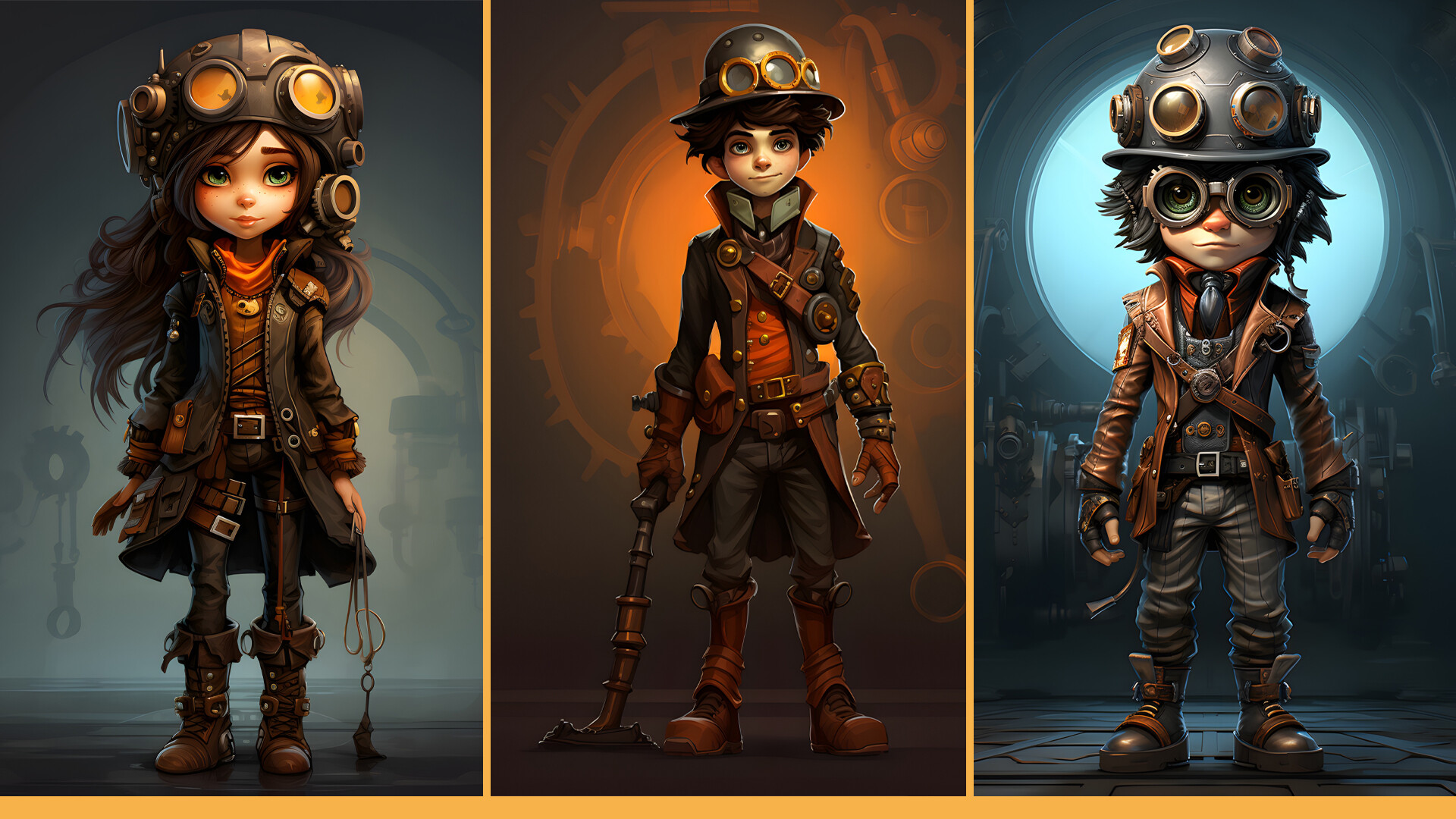 Artificial Dimension - 303 Stylized Steampunk Character VOL74