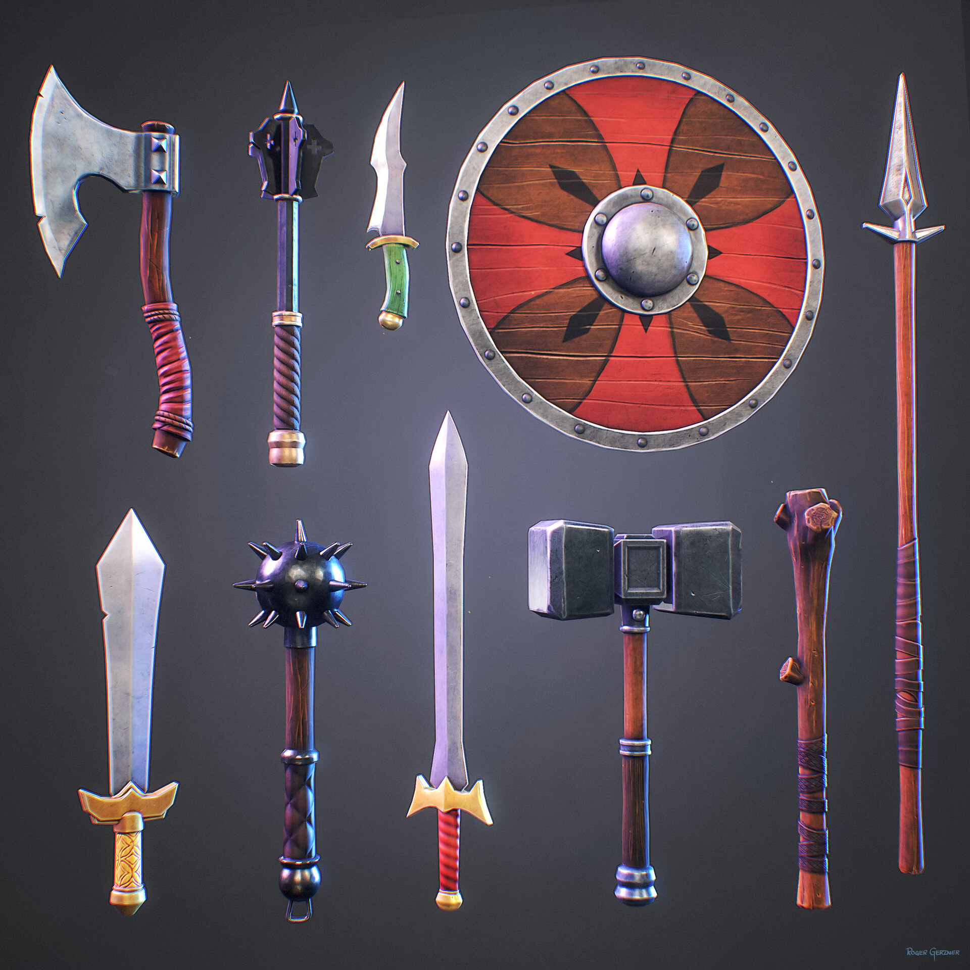 ArtStation - Stylized Medieval Weapon Collection