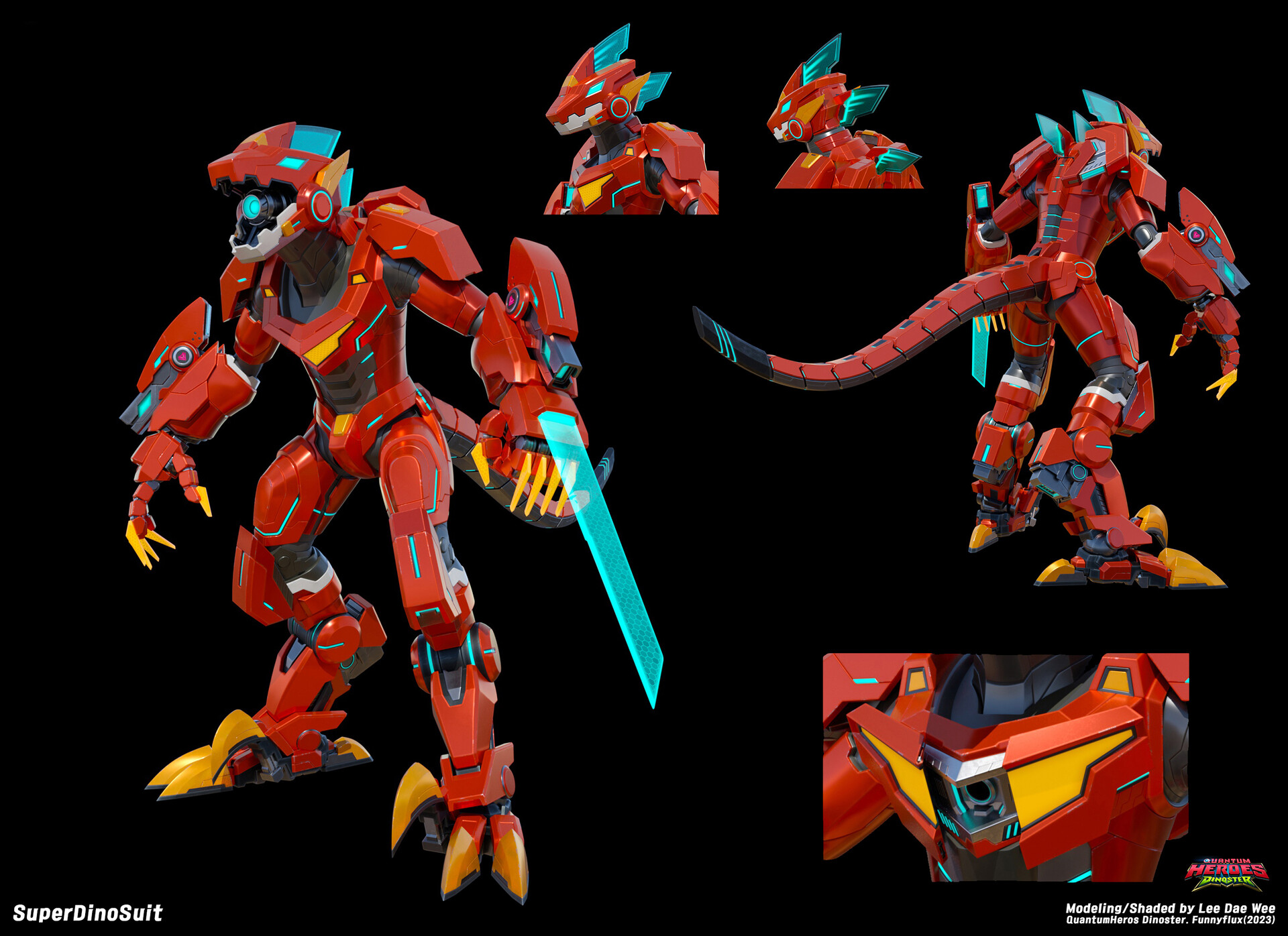 David Lee Quantumheros Dinoster Superdinosuit