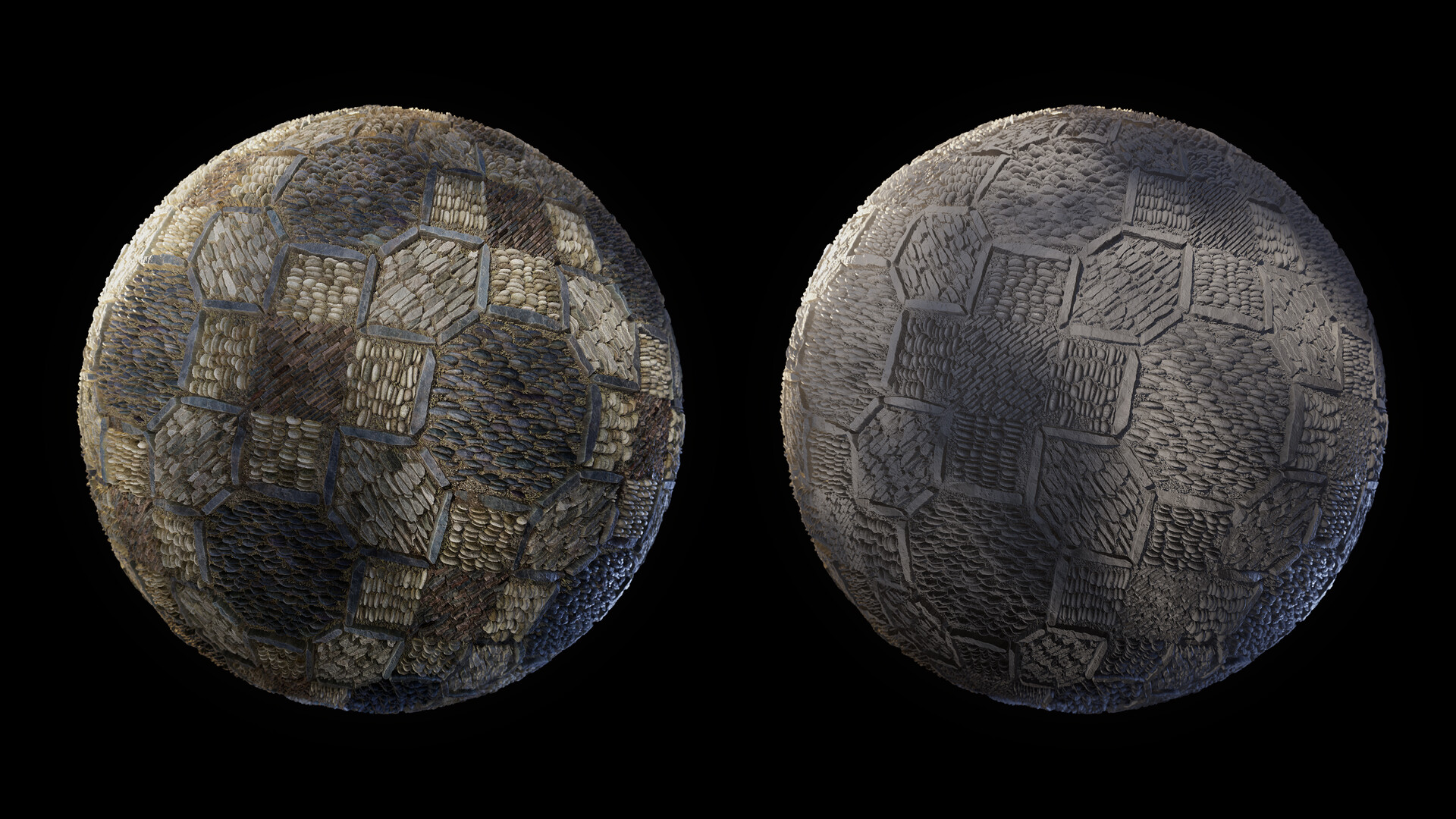 Julien Delannoy - Chinese Pebble Mosaic | Substance Designer