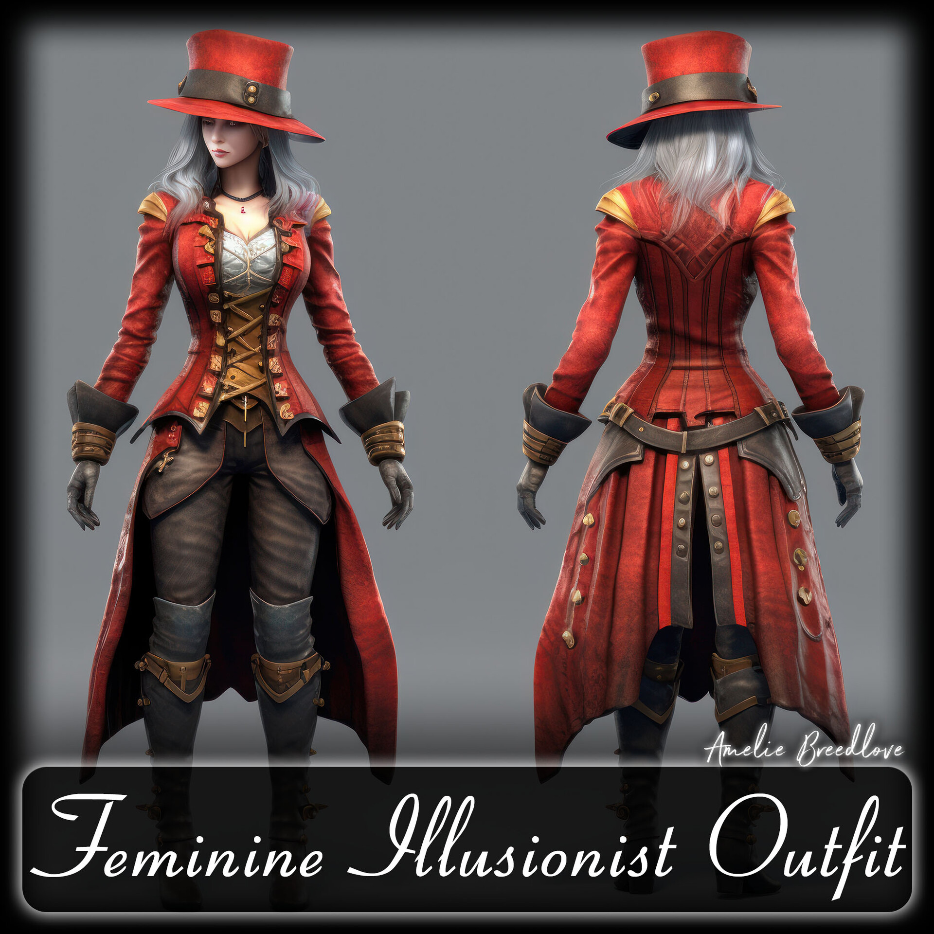 ArtStation - 200 Feminine Illusionist Outfit Reference Pack | 4K | v.177