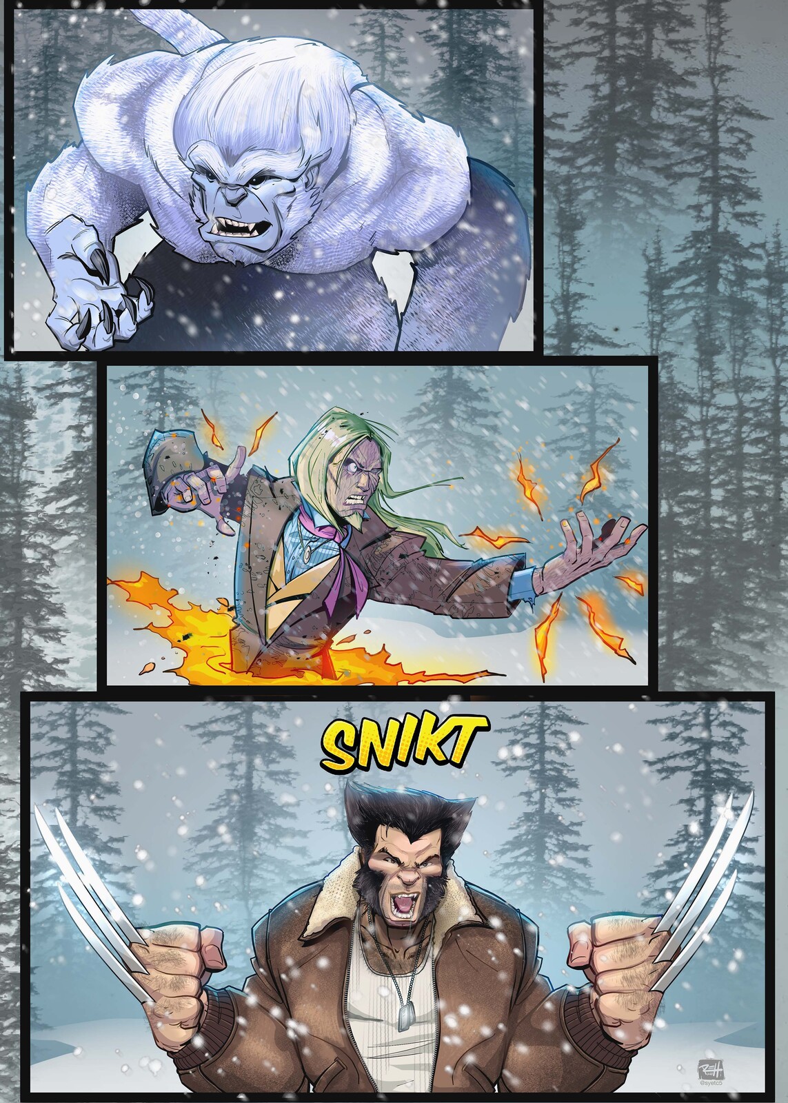 Robert Henderson - Recreate panel from Wolverine issue 171