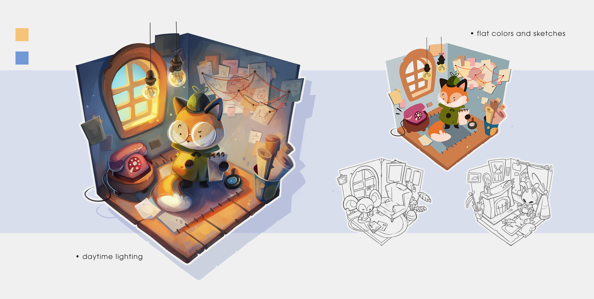 Adam Power - Detective Foxie: Isometric Scene Modelling
