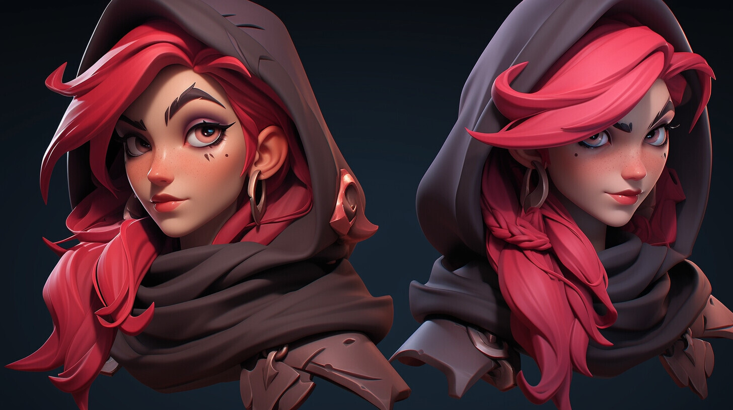 3D Head Sculpt References in 4K - Tika Art - +320 Stylized Rogue Female ...
