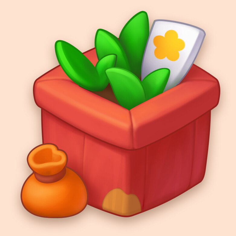 ArtStation - icons flower box
