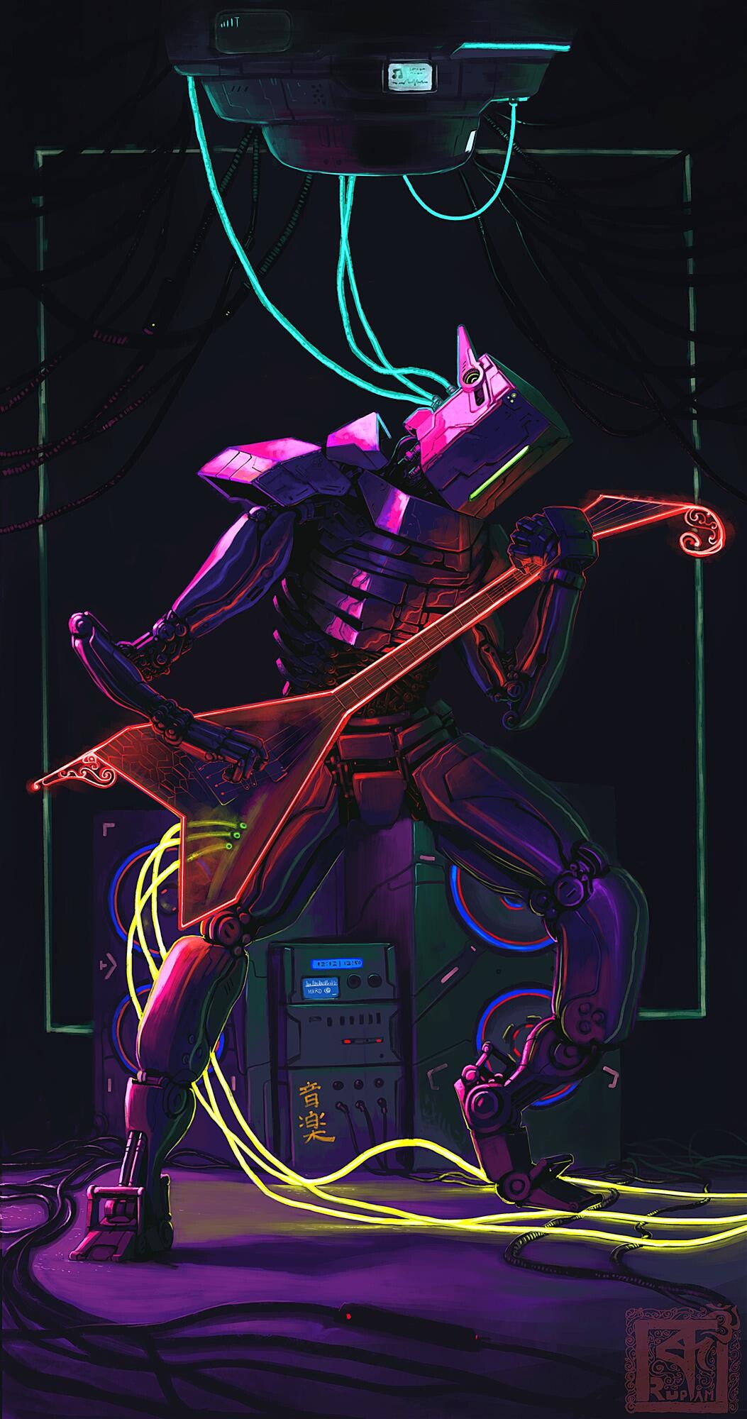 ArtStation - Machine Music : Strictly One Layer Painting