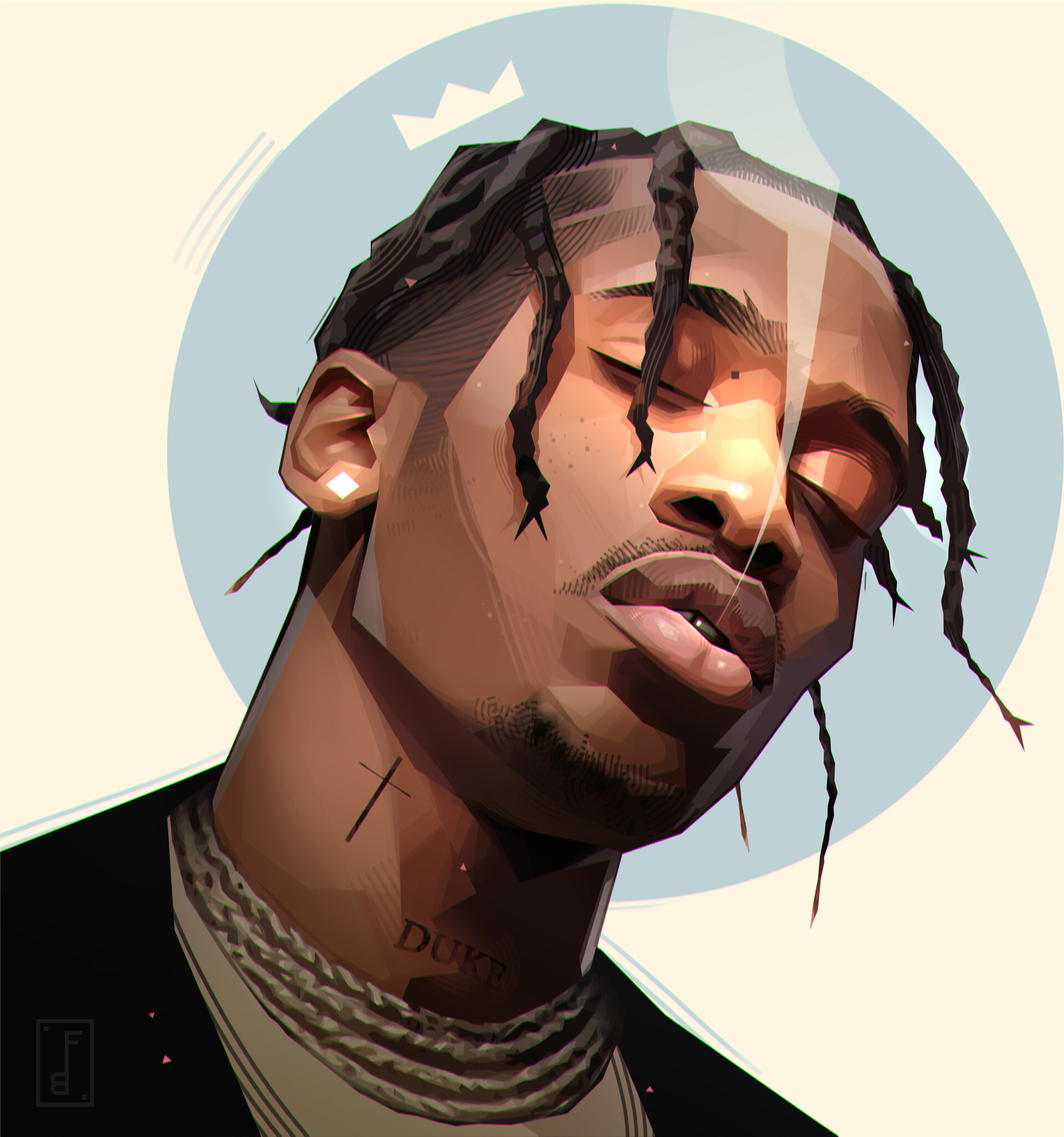 ArtStation - Travis Scott portrait 😎👽😎