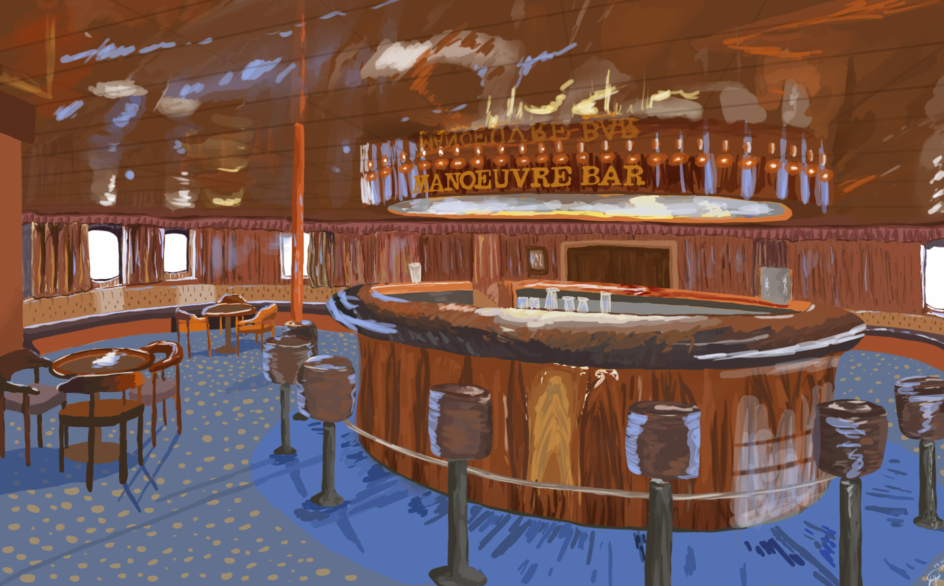 ArtStation - Bar Under Deck