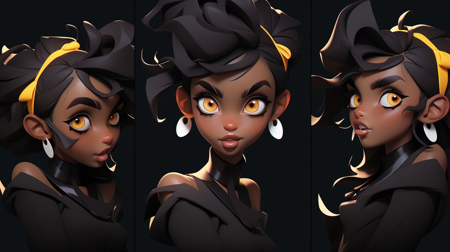 3D Head Sculpt References in 4K - Tika Art - +310 Stylized Dark Angel ...