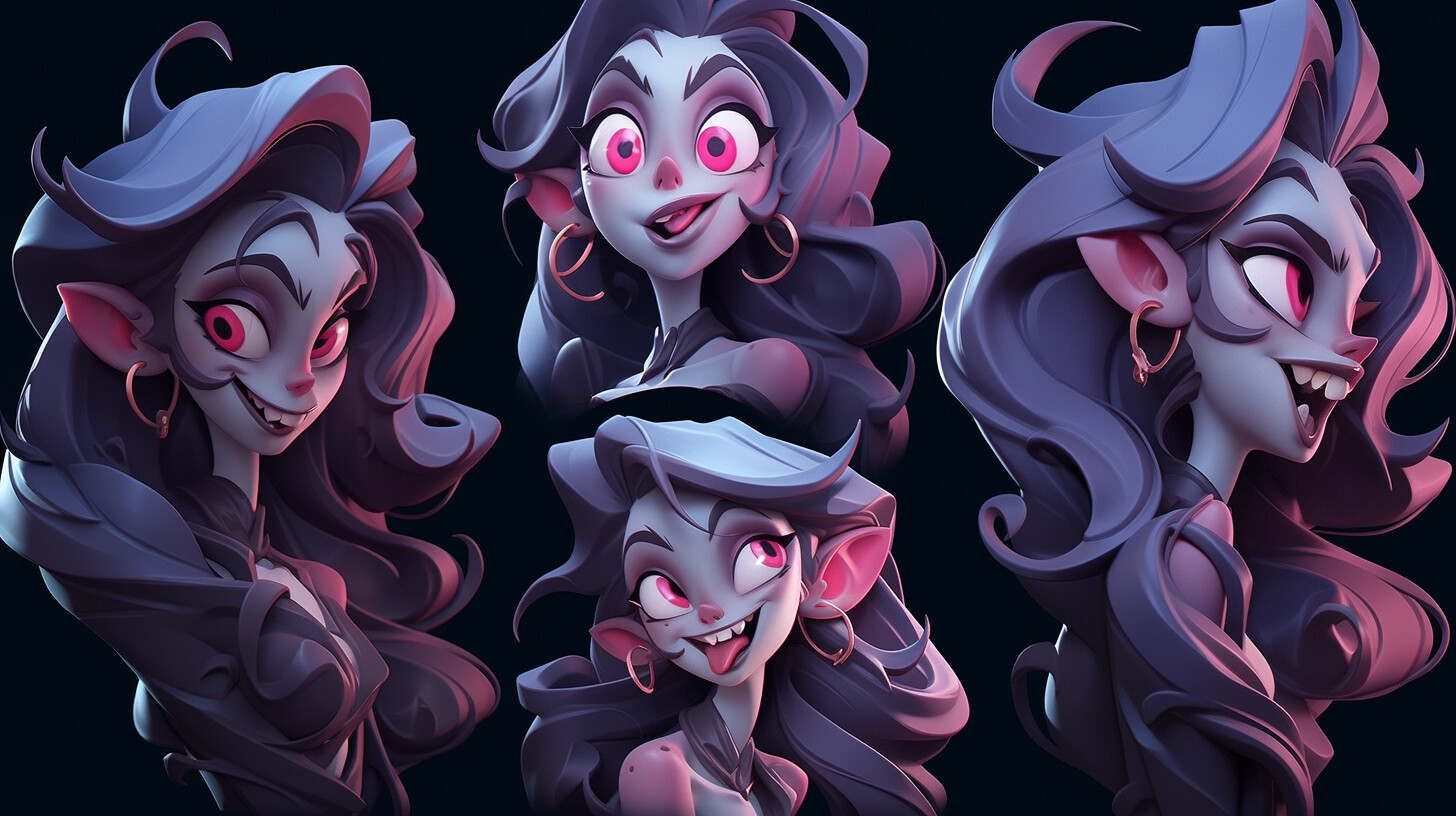 evil anime face reference