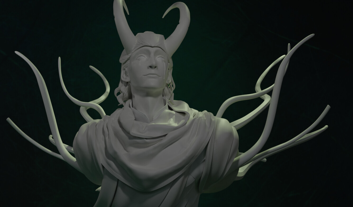 ArtStation - Loki - The God of Stories 故事之神 白模