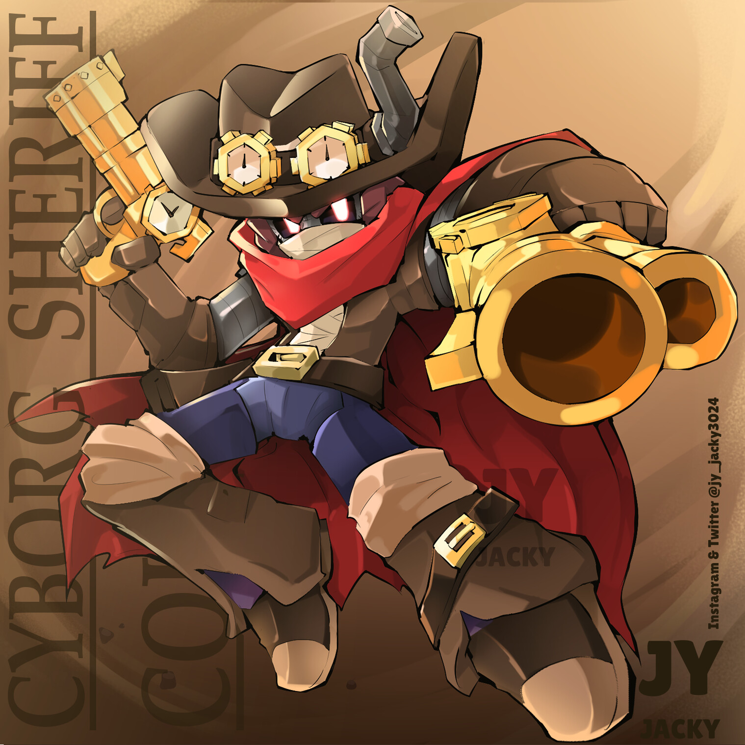 Jacky Yang Cyborg Sheriff Colt Brawl Stars