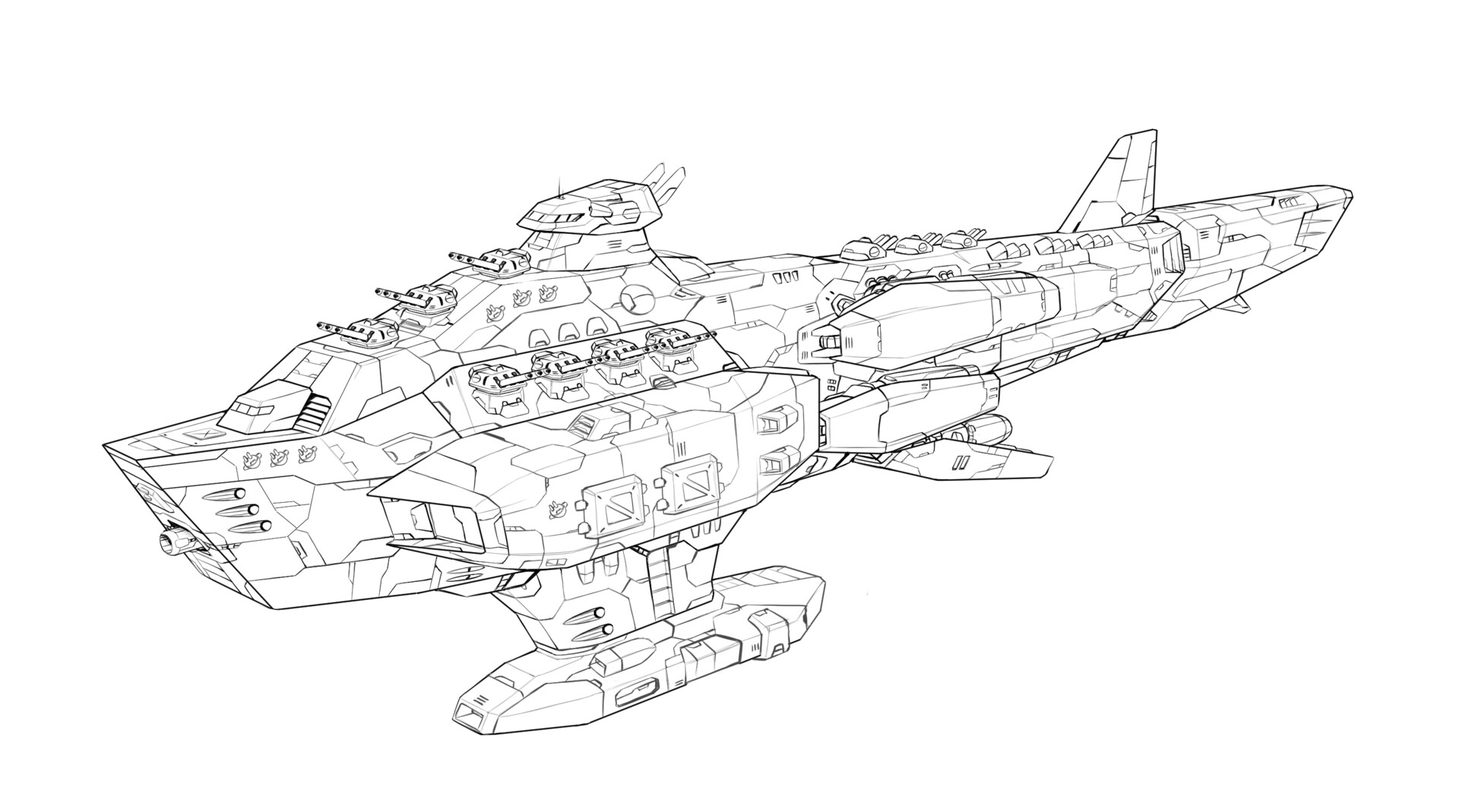 ArtStation - Some Sci fi spaceships concept art