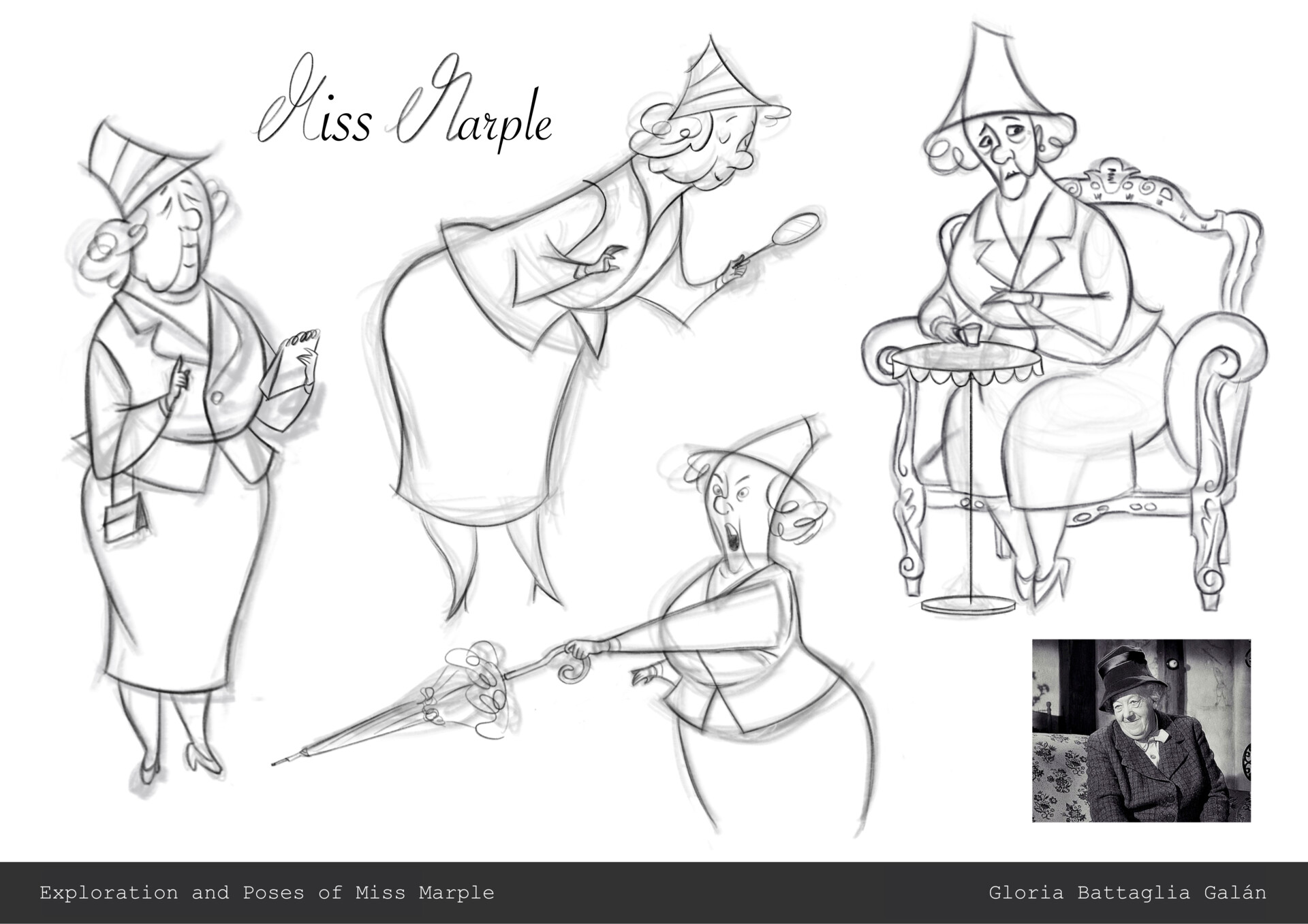 ArtStation - Miss Marple - Poses and Explorations