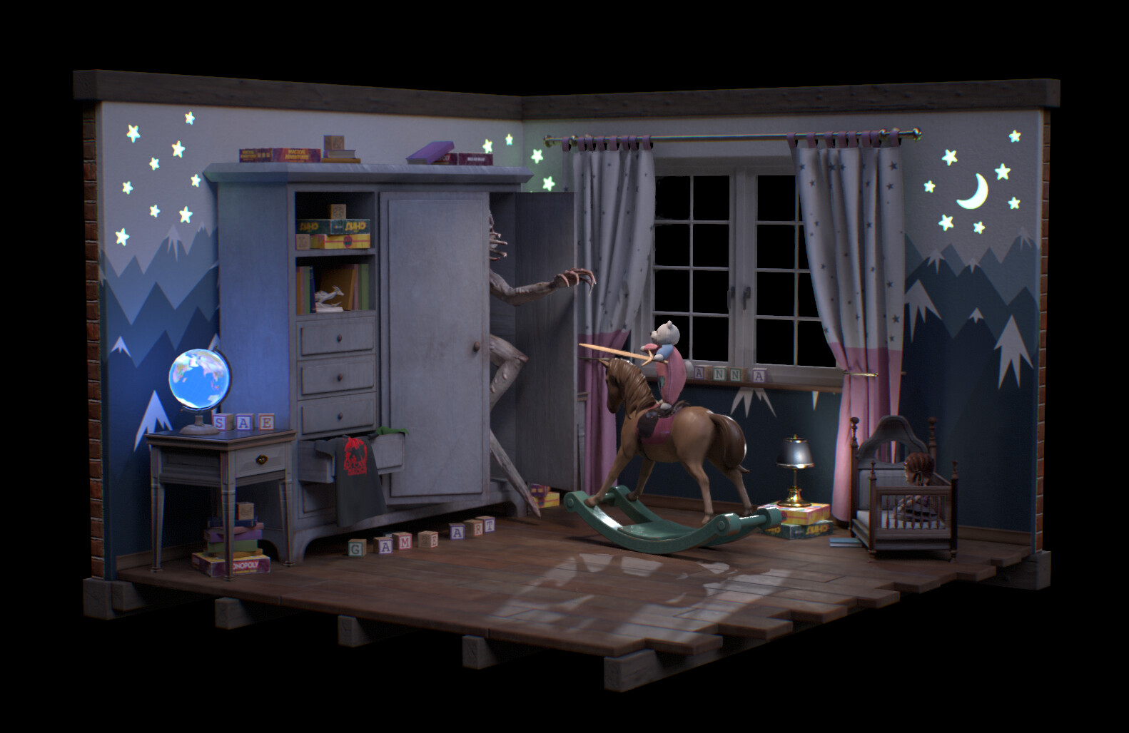 ArtStation - Children's Room Diorama