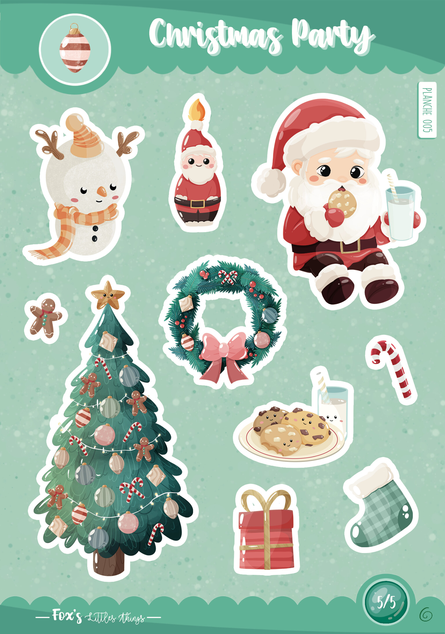 ArtStation - Christmas Stickers Sheet