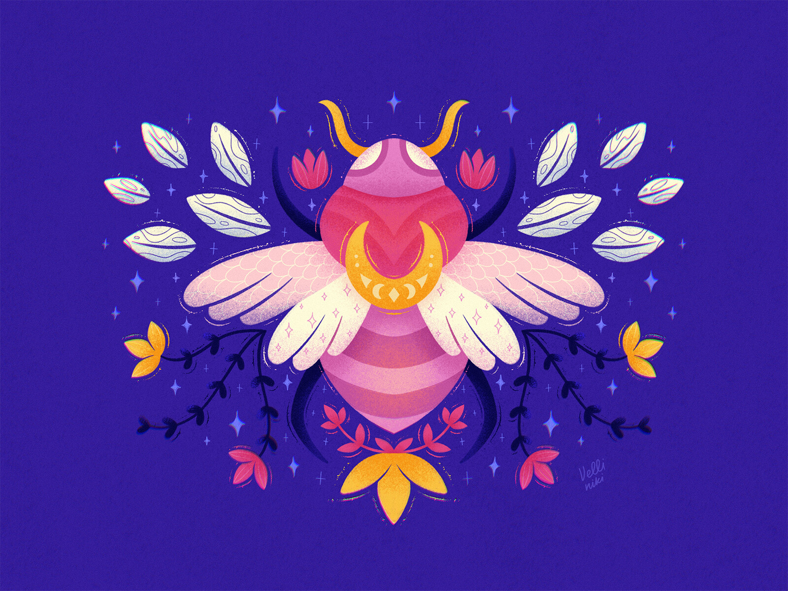 ArtStation - Magical Moon Bee, Illustration