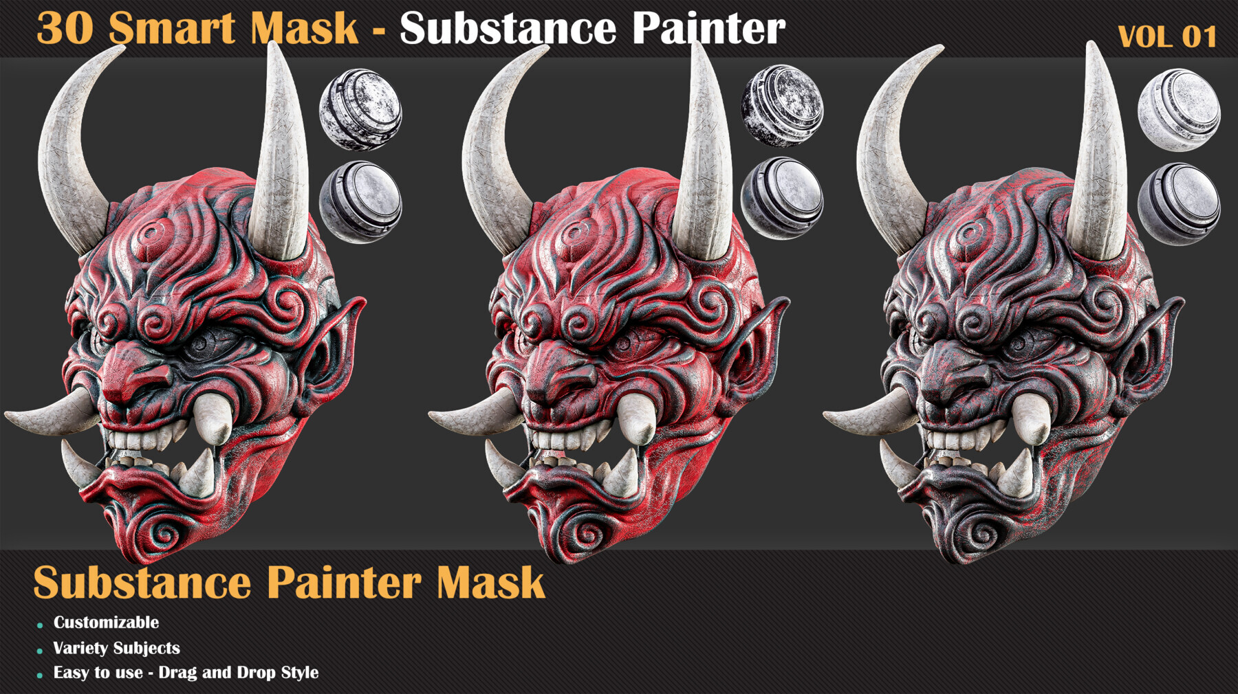 ArtStation - 30 Substance Painter Smart-Mask Vol1