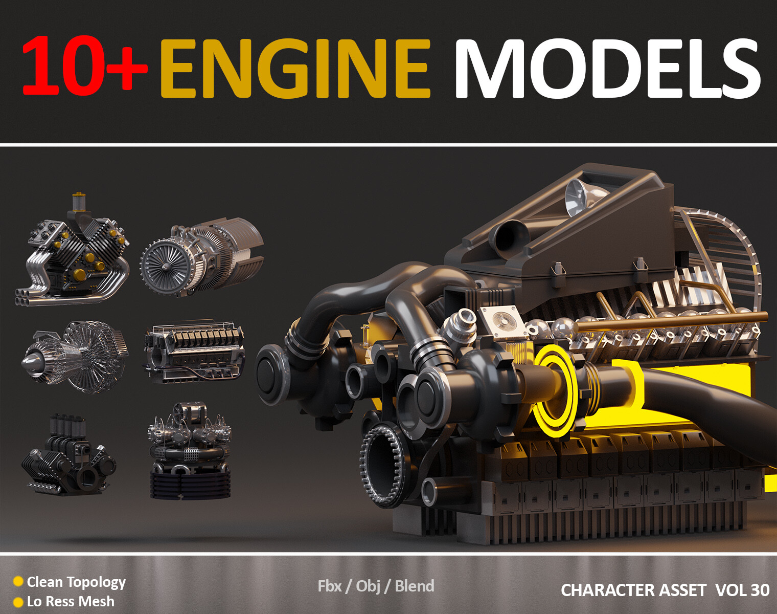 Jeff Studio - 11 JEFF STUDIO ENGINE 3D MODELS