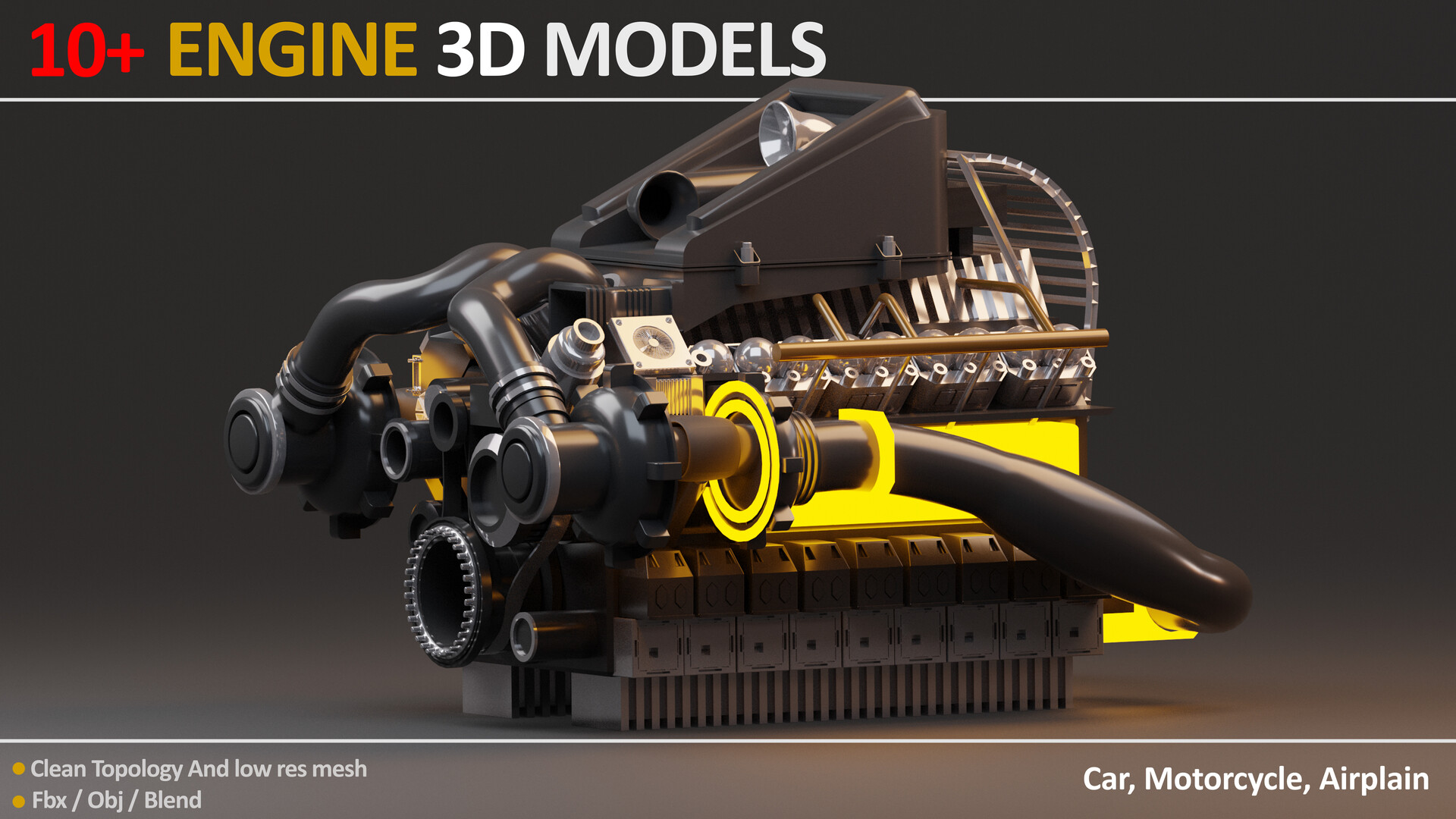 Jeff Studio - 11 JEFF STUDIO ENGINE 3D MODELS