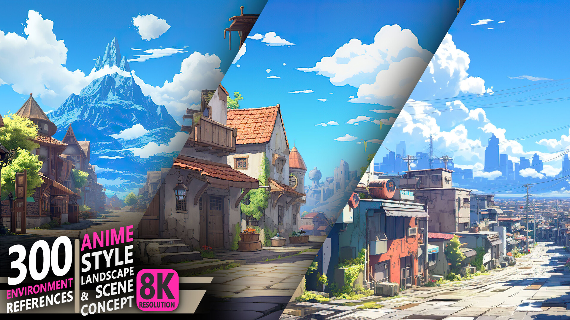 DreamWork | Studio - 300 Anime Style Landscape & Scene Concept ...