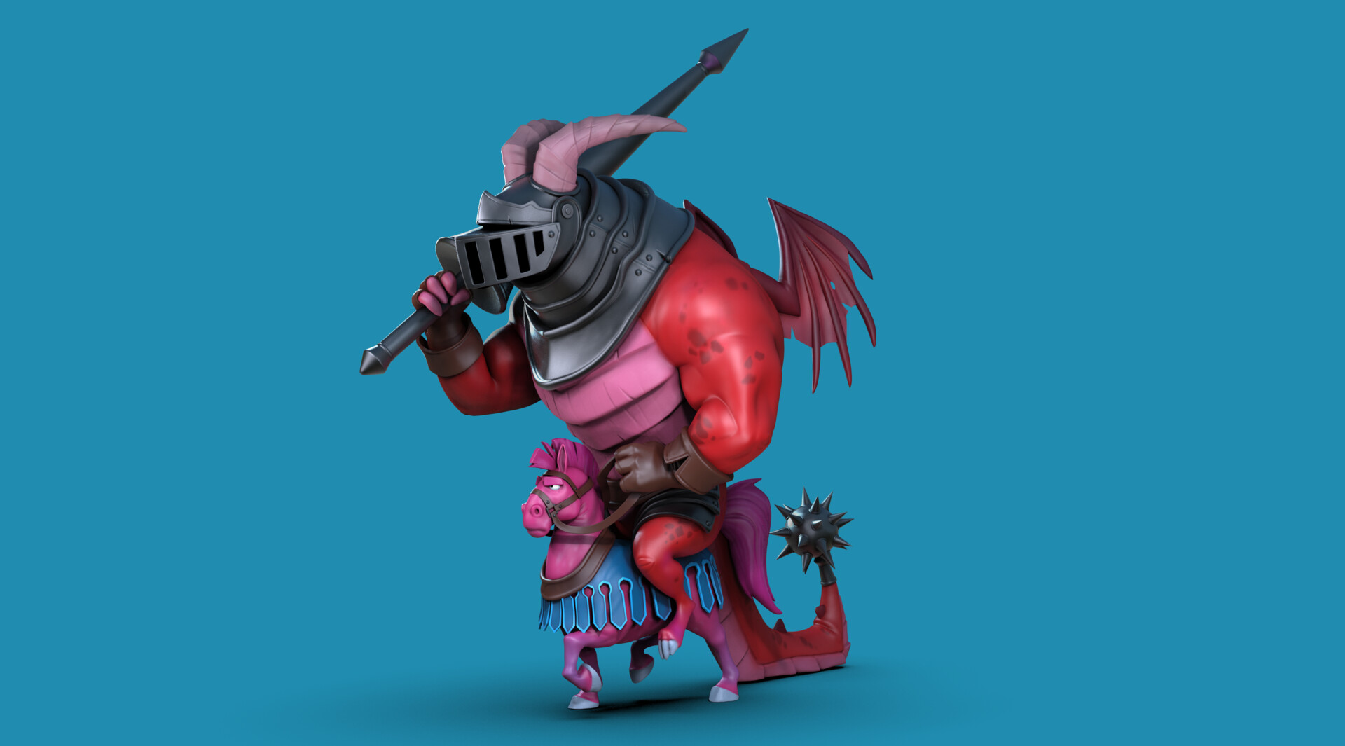 ArtStation - knight dragon