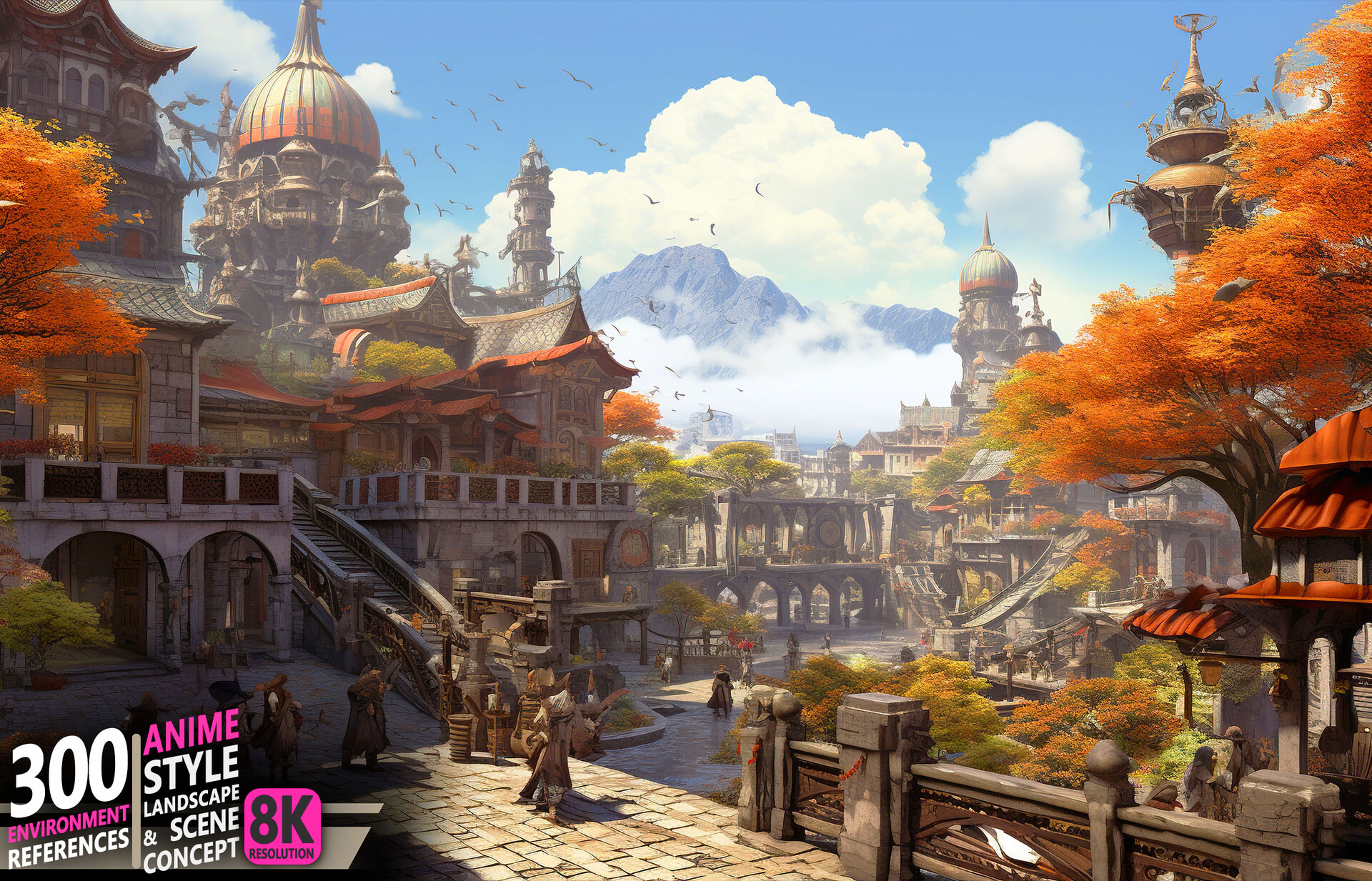 DreamWork | Studio - 300 Anime Style Landscape & Scene Concept ...