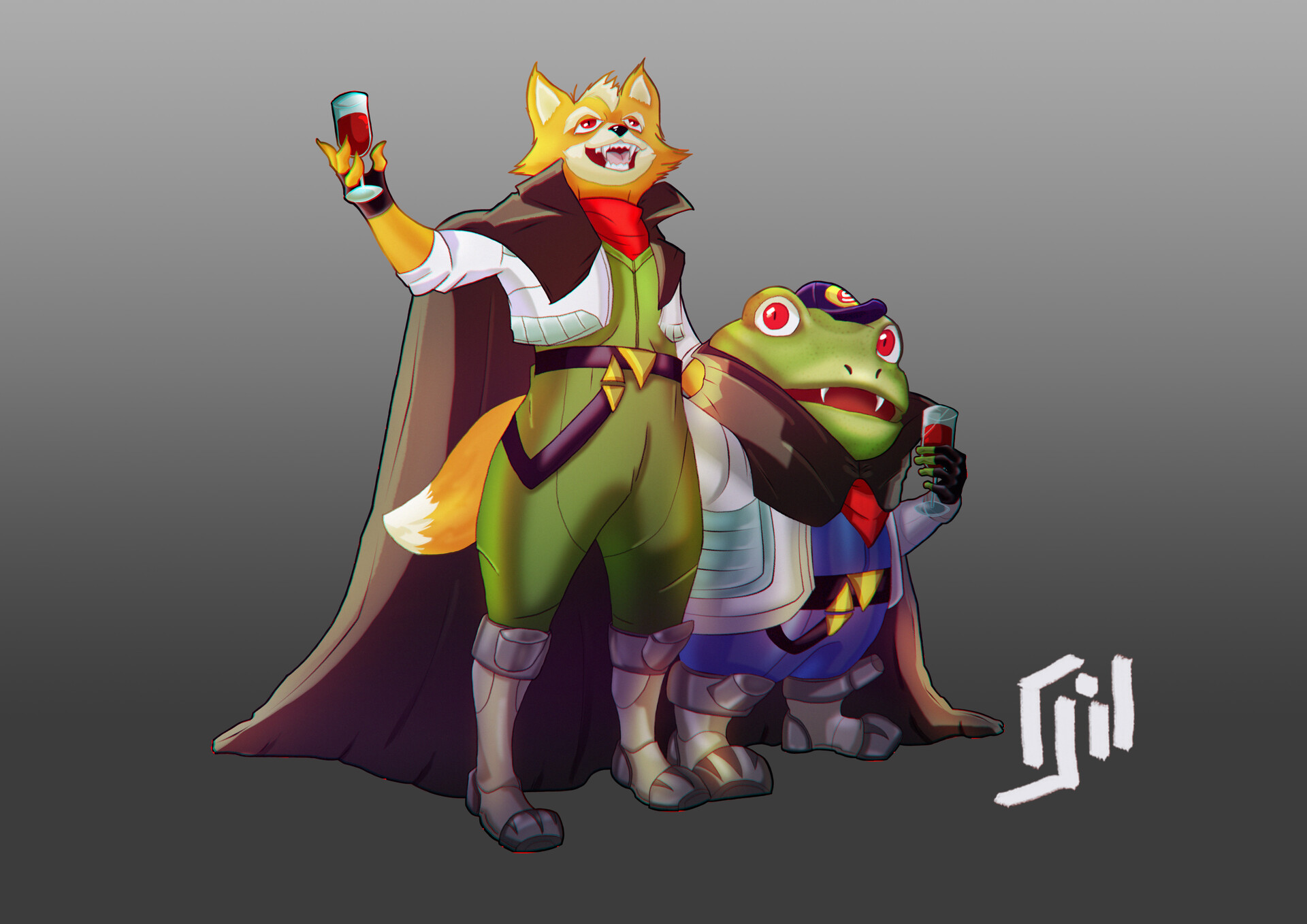 ArtStation - Fox Mccloud and Slippy Toad