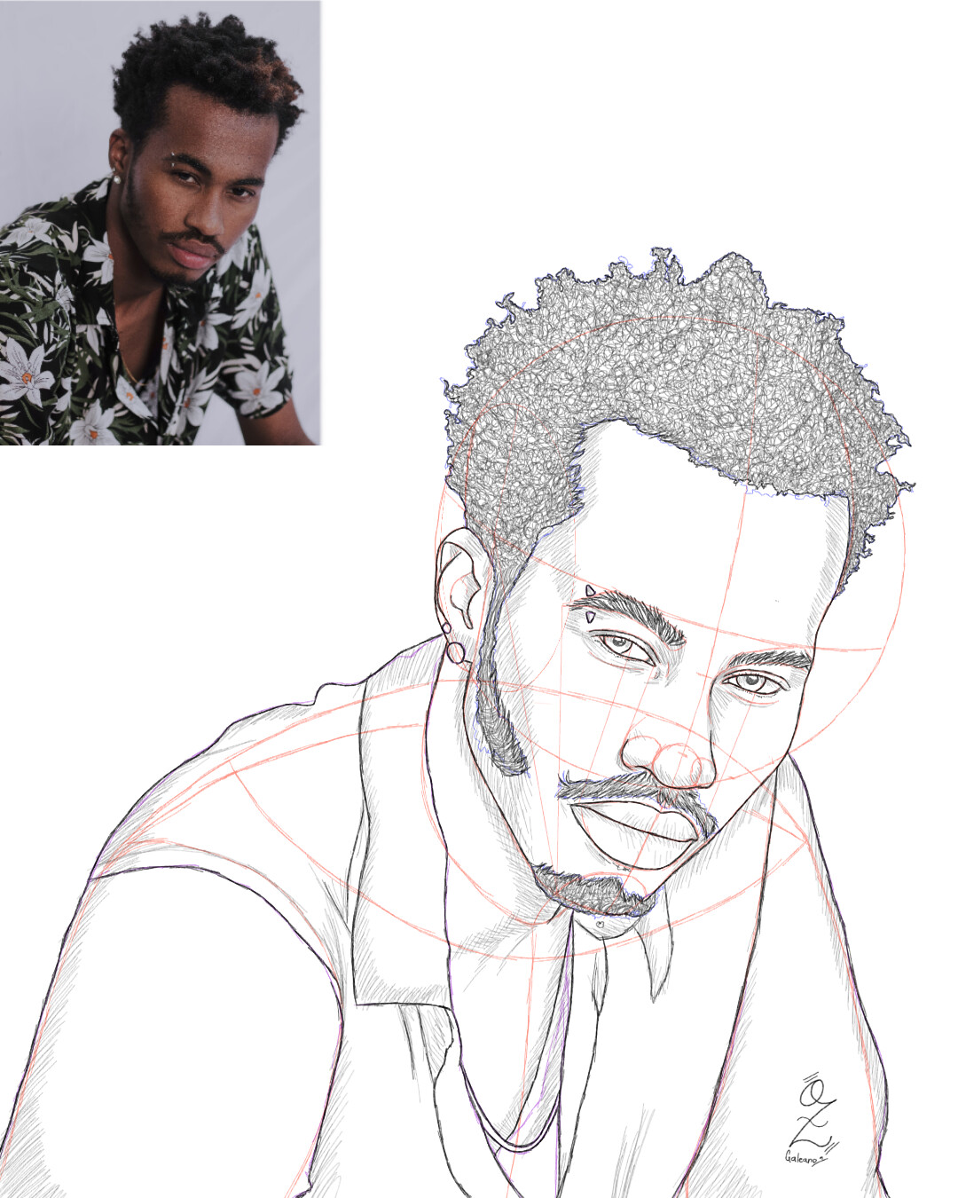 ArtStation - Portrait Sketch Study by Oz Galeano