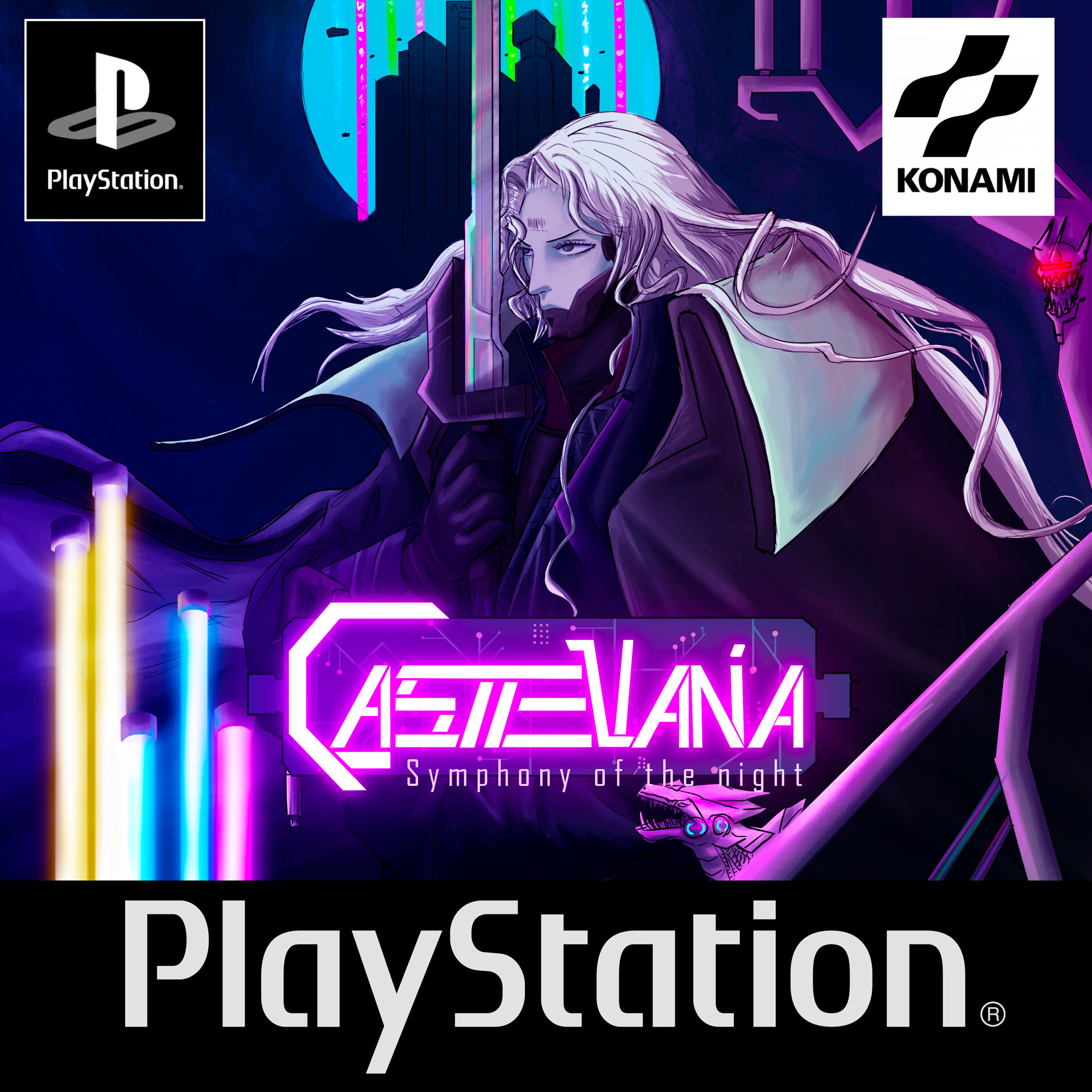 ArtStation - Cyberpunk Castlevania cover art