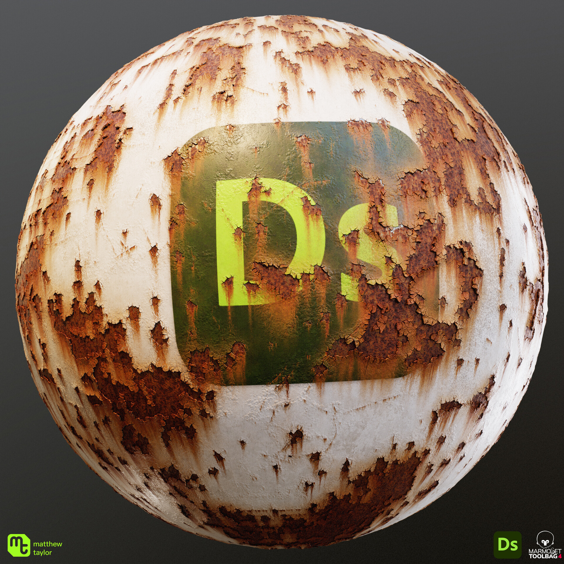 Matt Taylor's Portfolio - Rusty Painted Steel - Material Generator