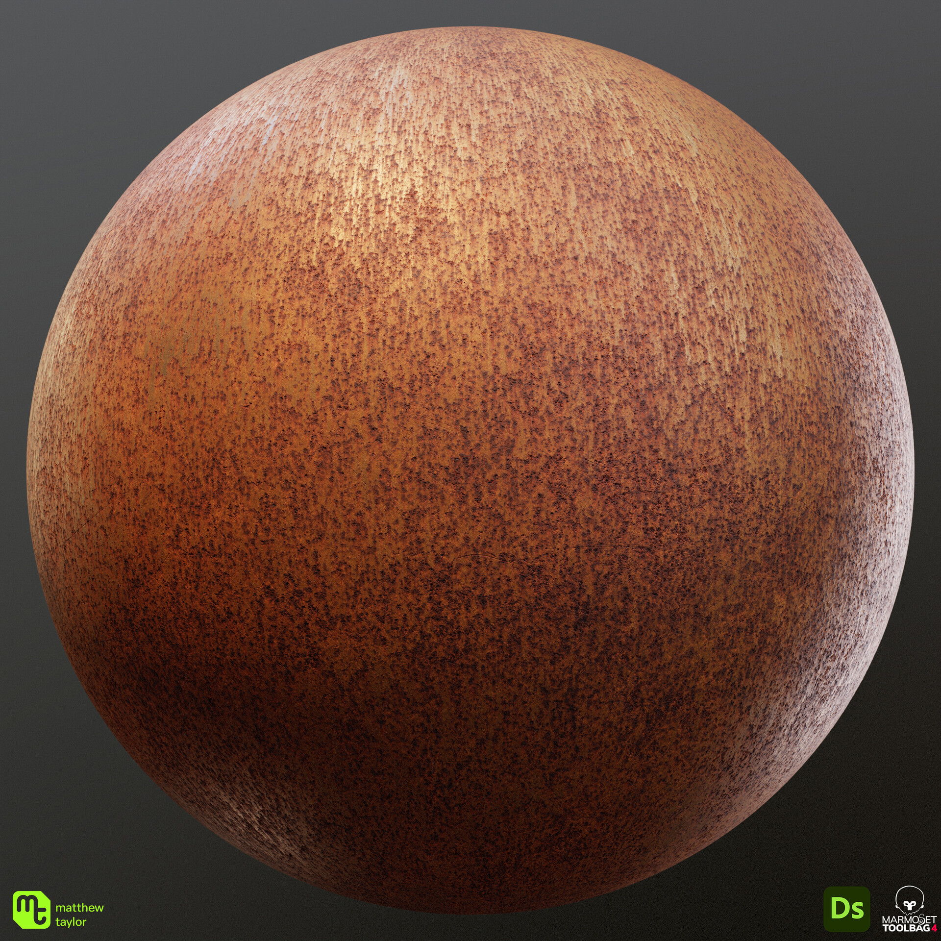 Matt Taylor's Portfolio - Rusty Painted Steel - Material Generator