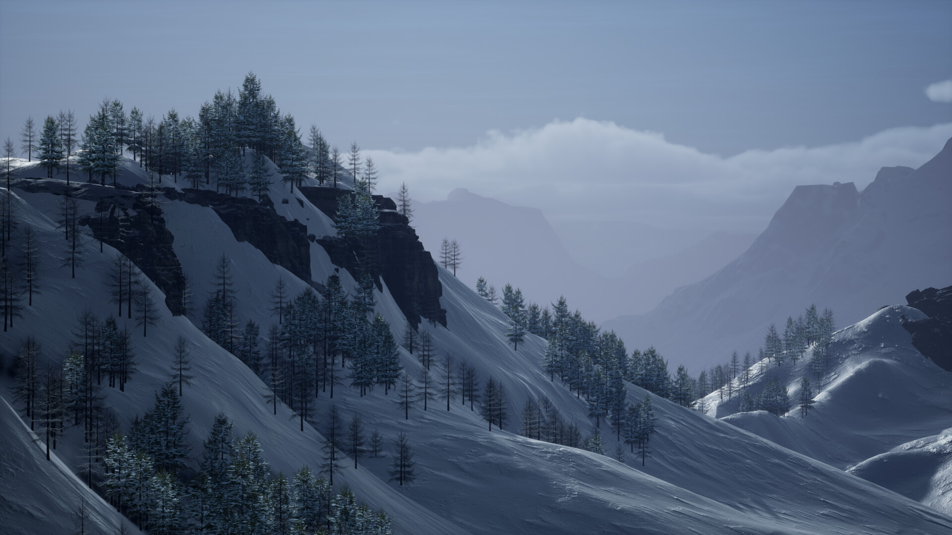 Ira Shain - Unreal Engine Environment Cinematic Test - Village in the snow