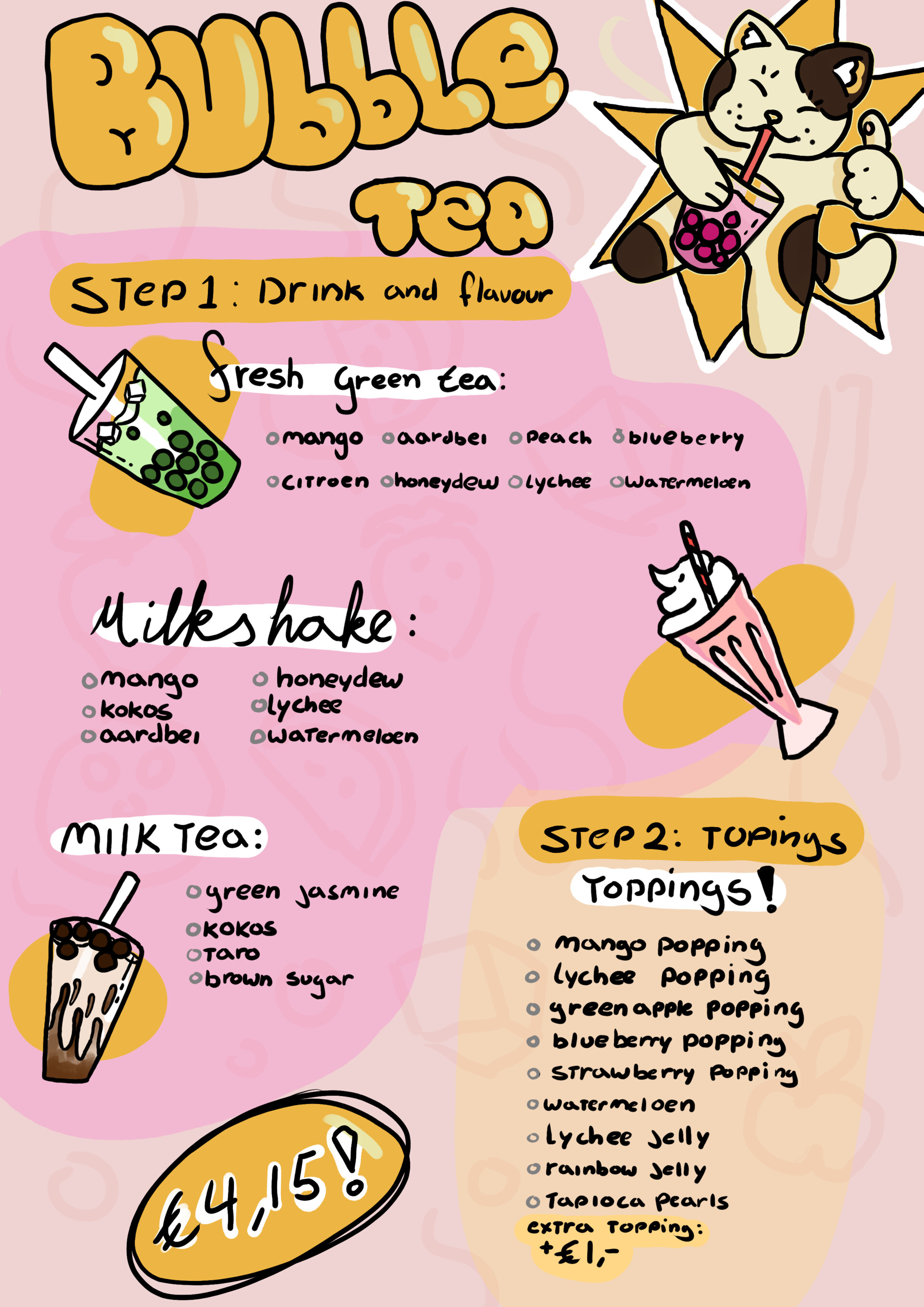 ArtStation - Boba menu design