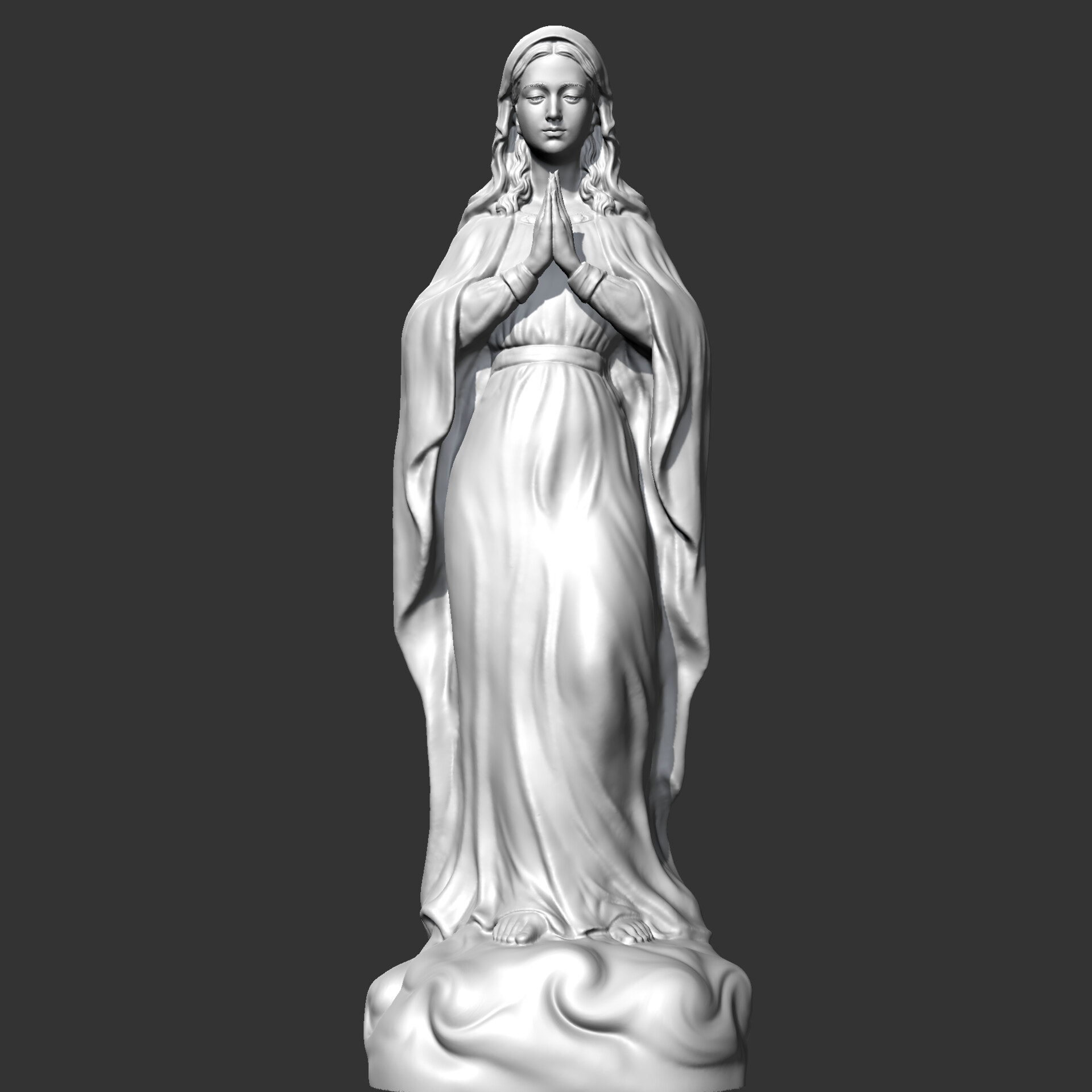 ArtStation - Virgin Mary Statue V2 3D print model