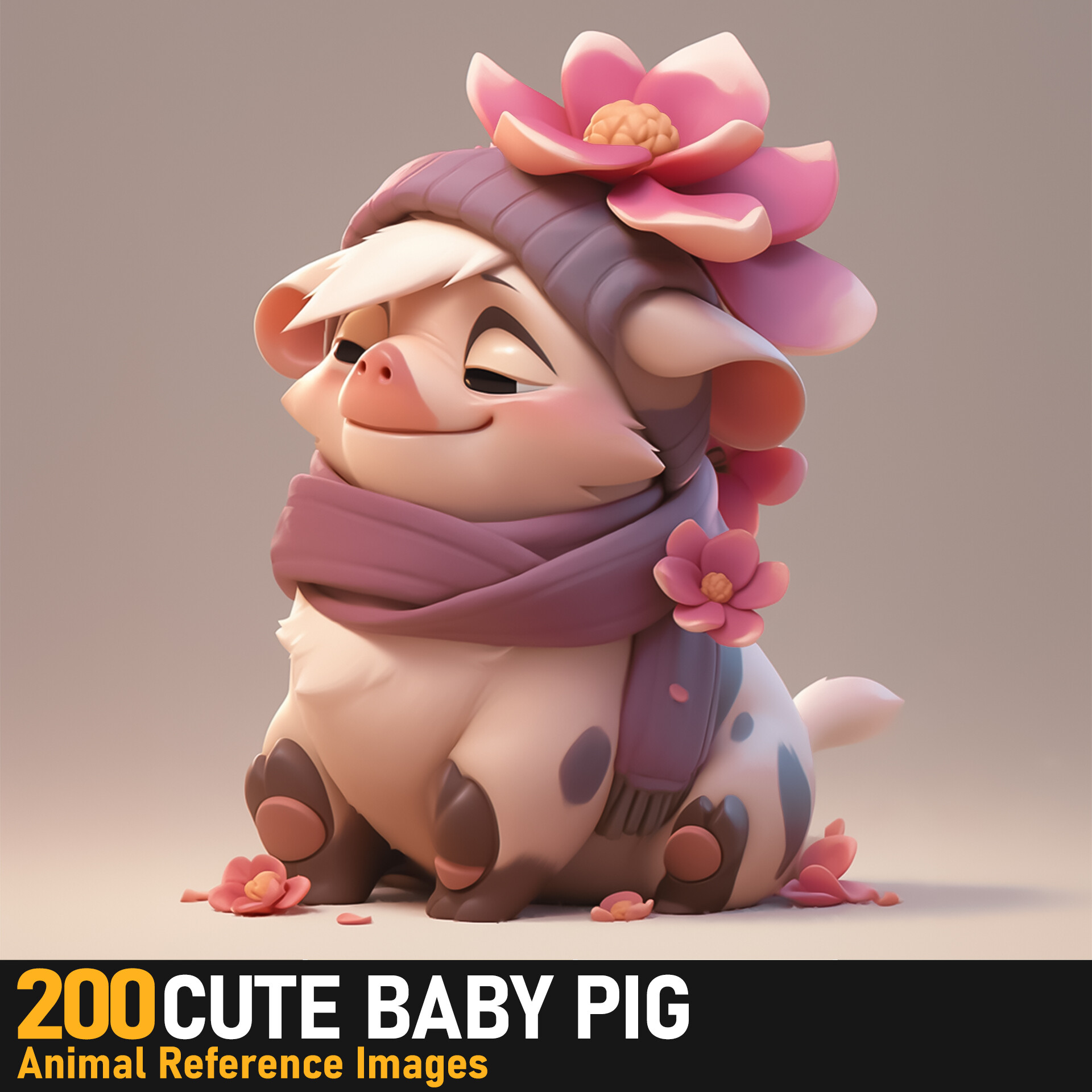 ArtStation - Cute Baby Pig|4K Reference Images