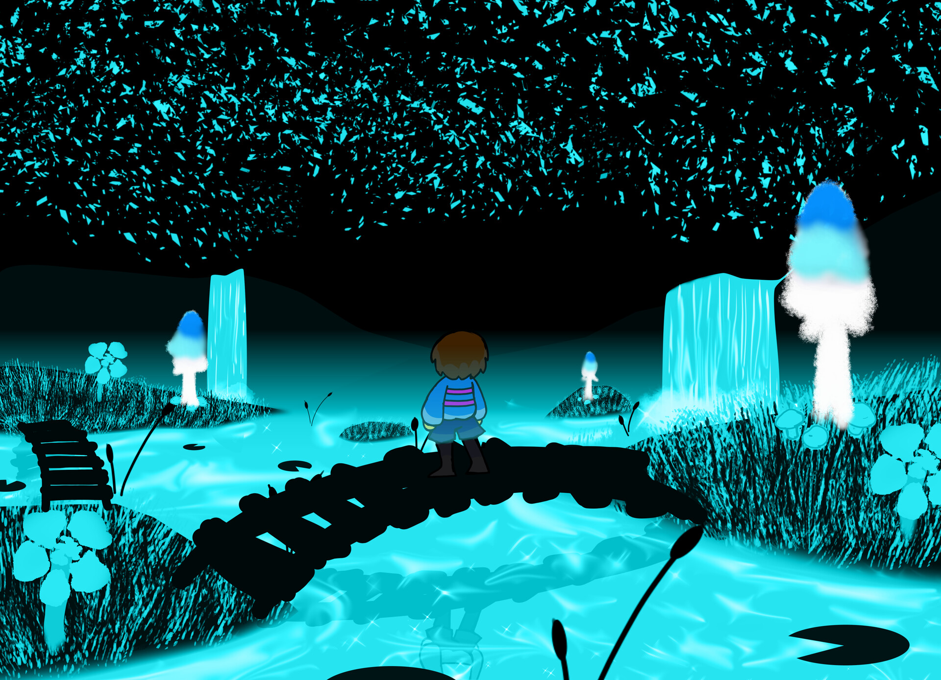 Undertale Waterfall By