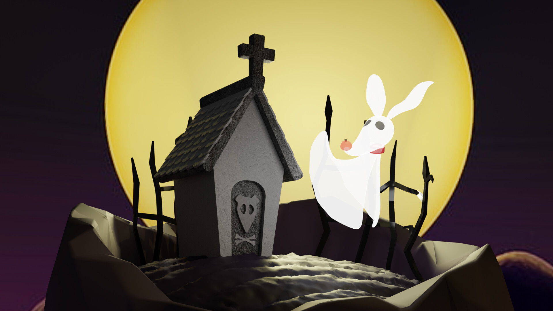 ArtStation - Zero and his Tombstone