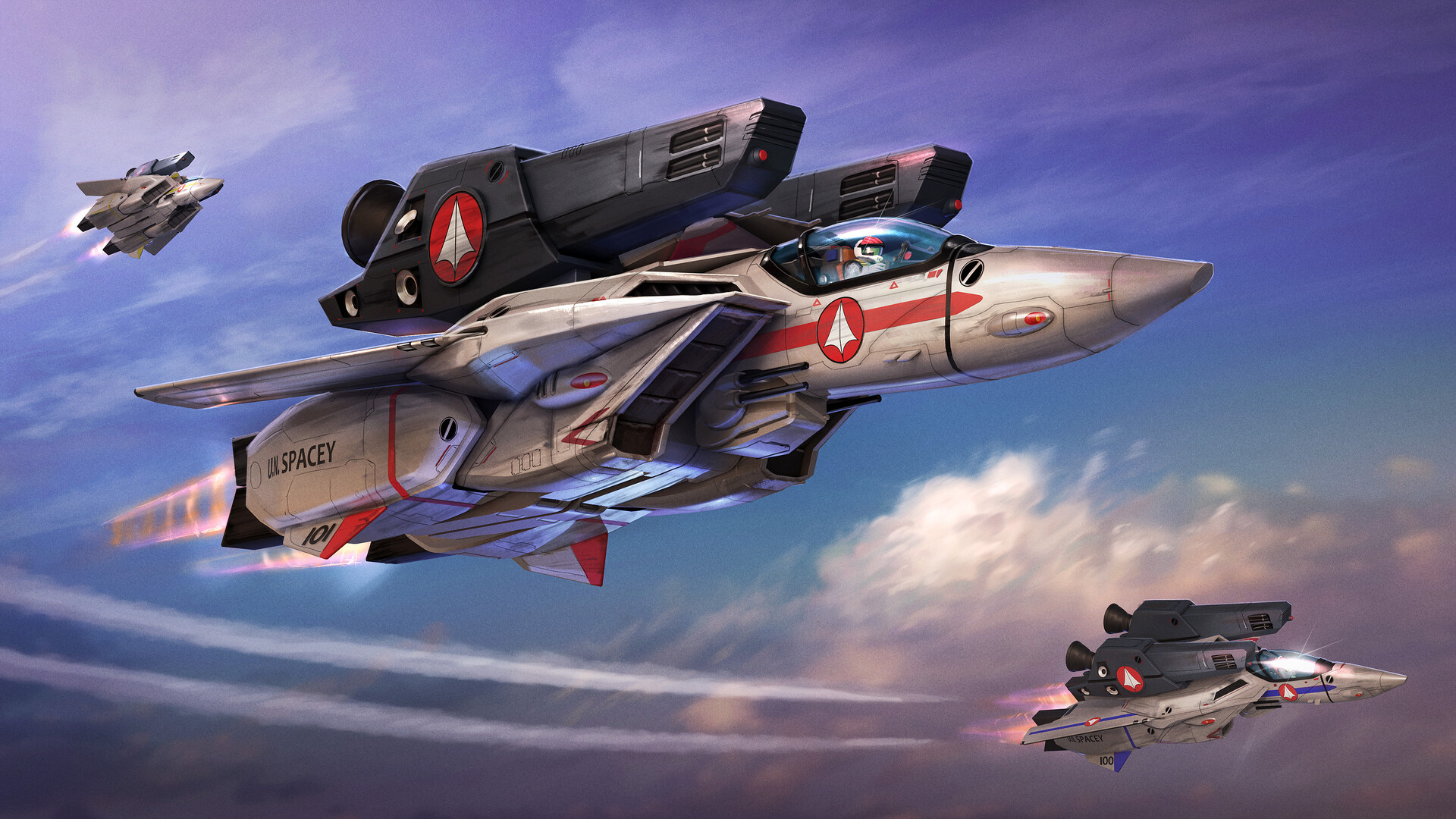 ArtStation - Macross Fast Pack Test Flight