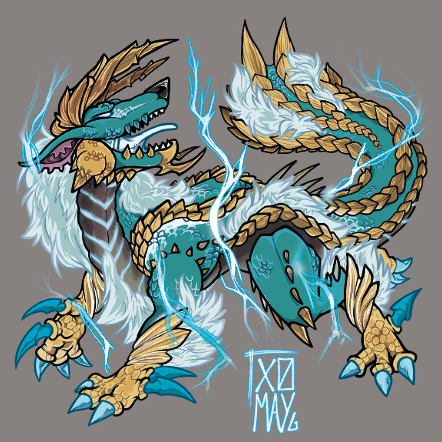 ArtStation - FanArt: MHW Zinogre and Stygian.