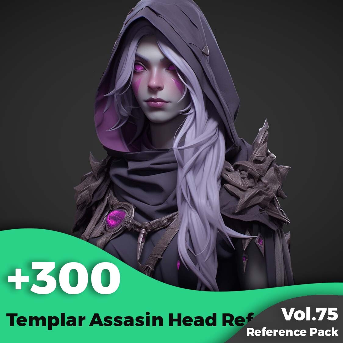 3D Head Sculpt References in 4K - Tika Art - +300 Templar Assasin Head ...