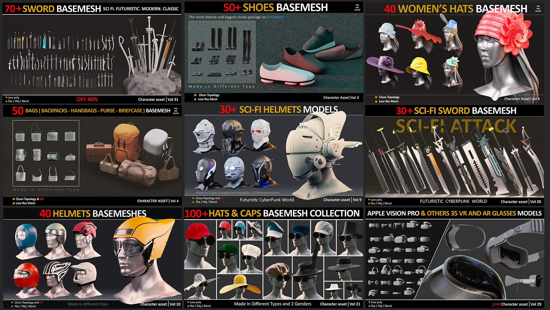 Jeff Studio - Black Friday Sale, 70% OFF 1281 character asset megapack ...