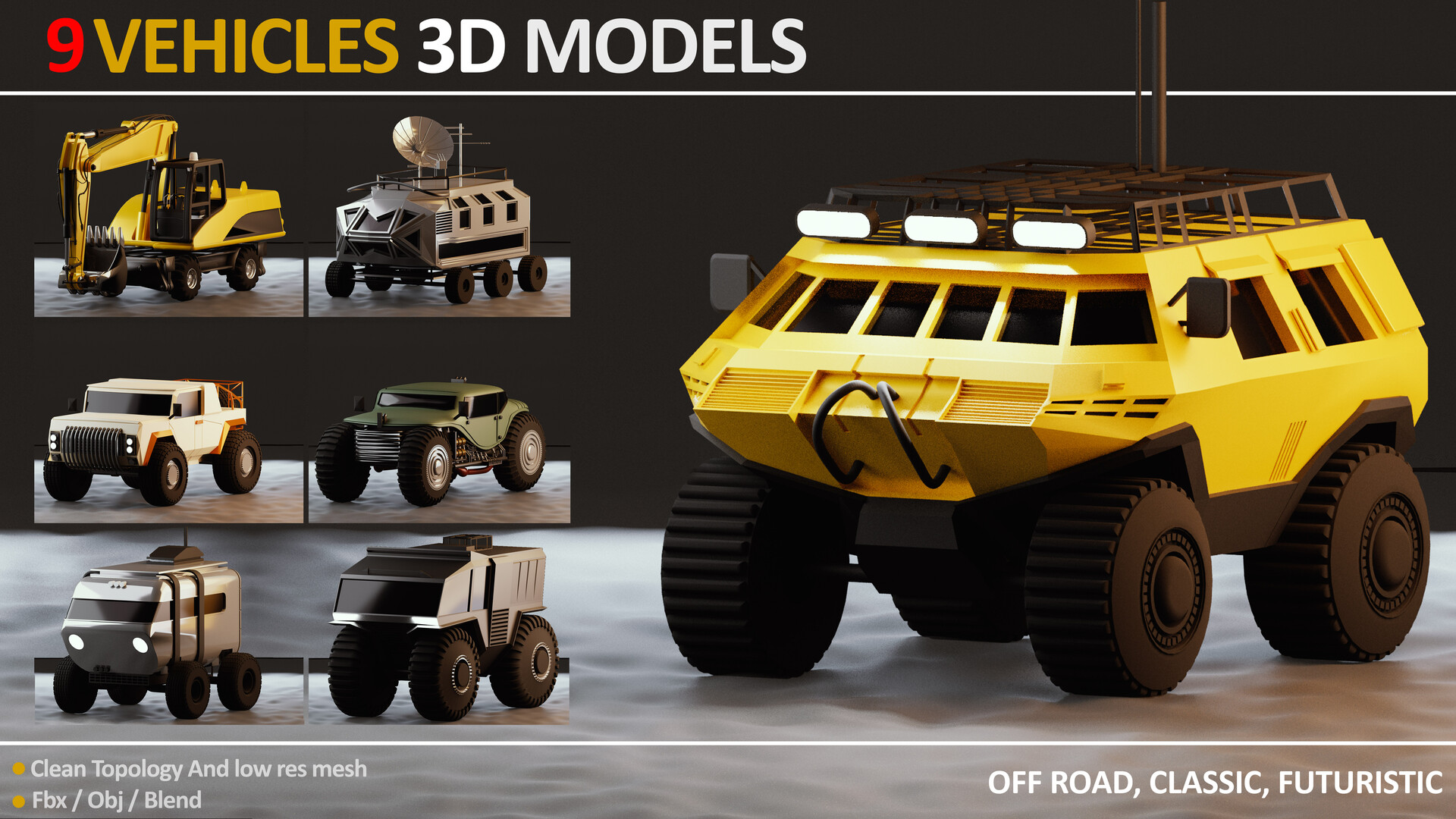 Jeff Studio - 9 VEHICLES MODELS JEFF STUDIO