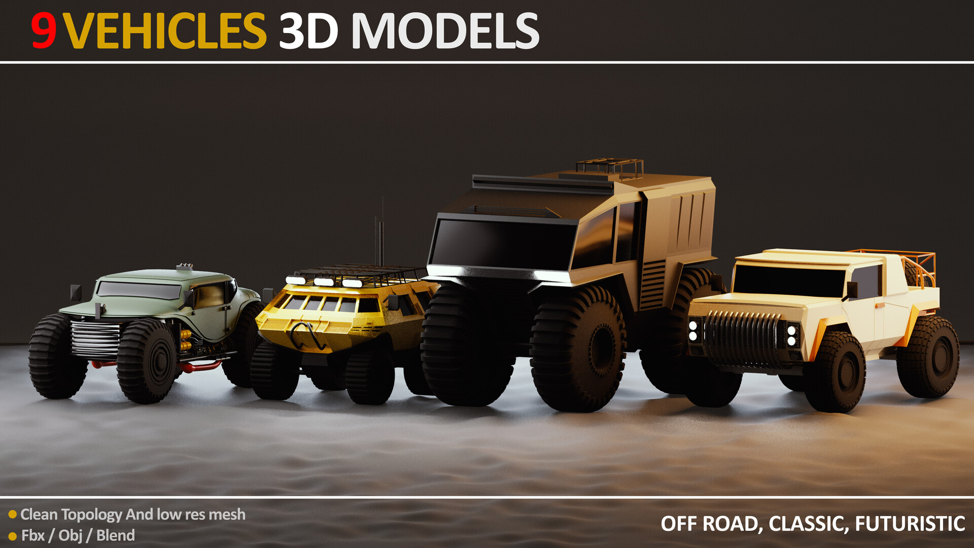 Jeff Studio - 9 VEHICLES MODELS JEFF STUDIO