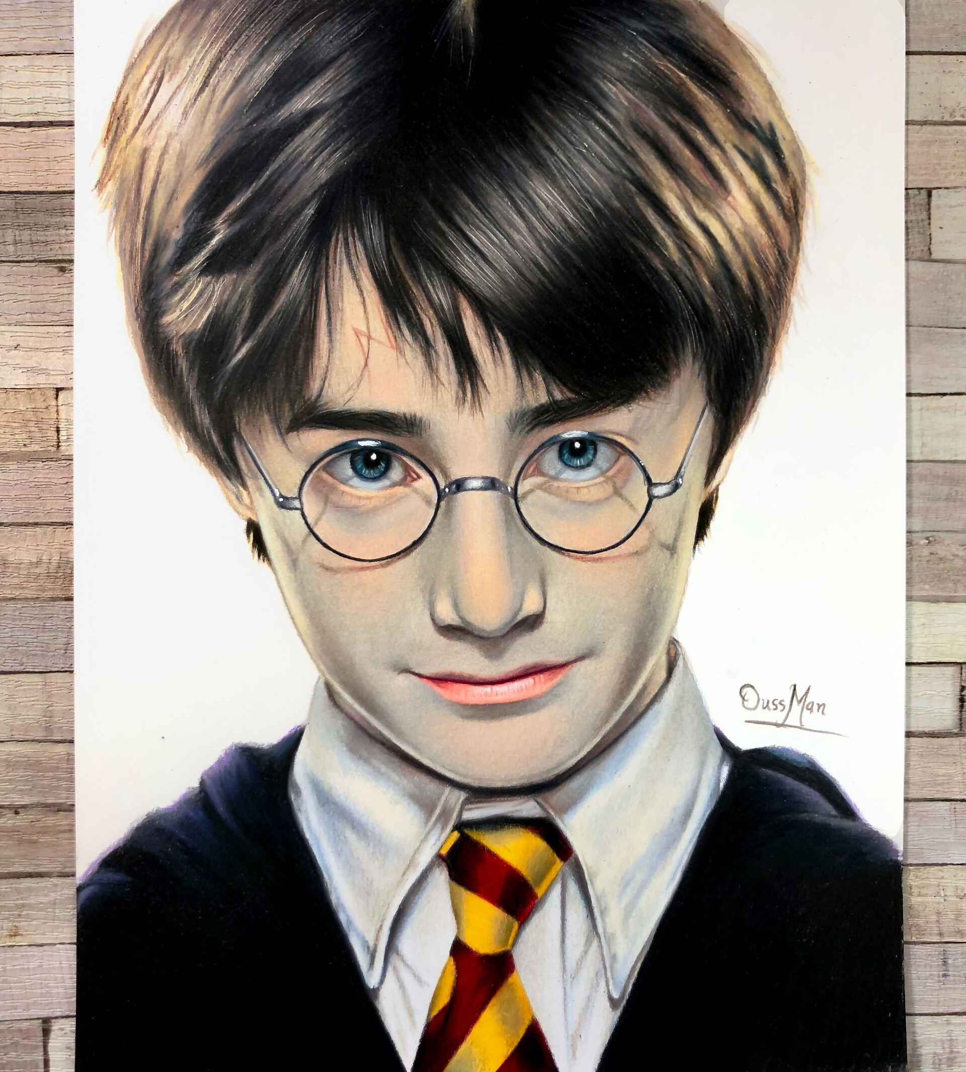 how to draw harry potter portrait