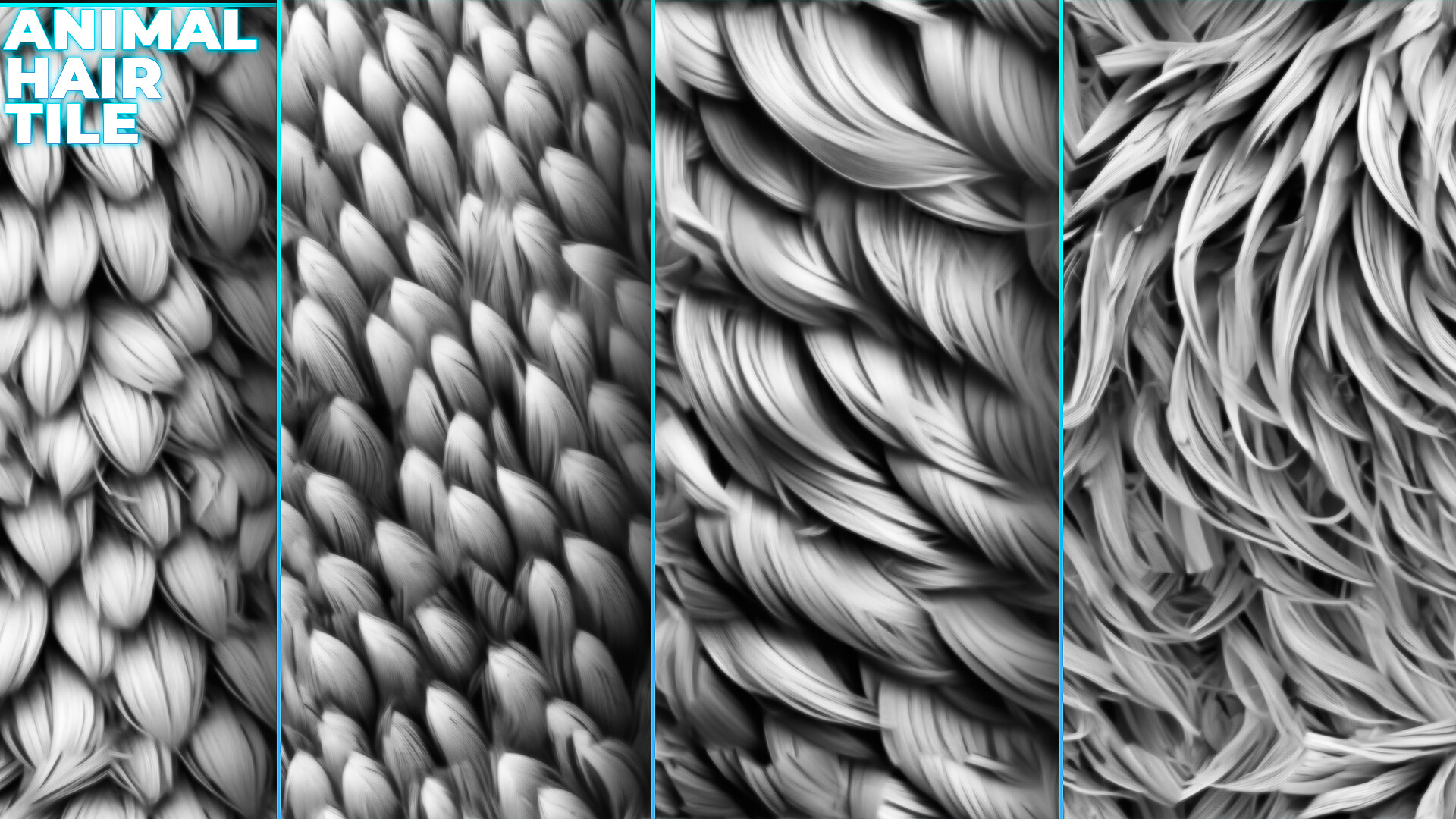 VK Gamedev Digital Products - 450+ Animals Hair & Fur Alphas ...